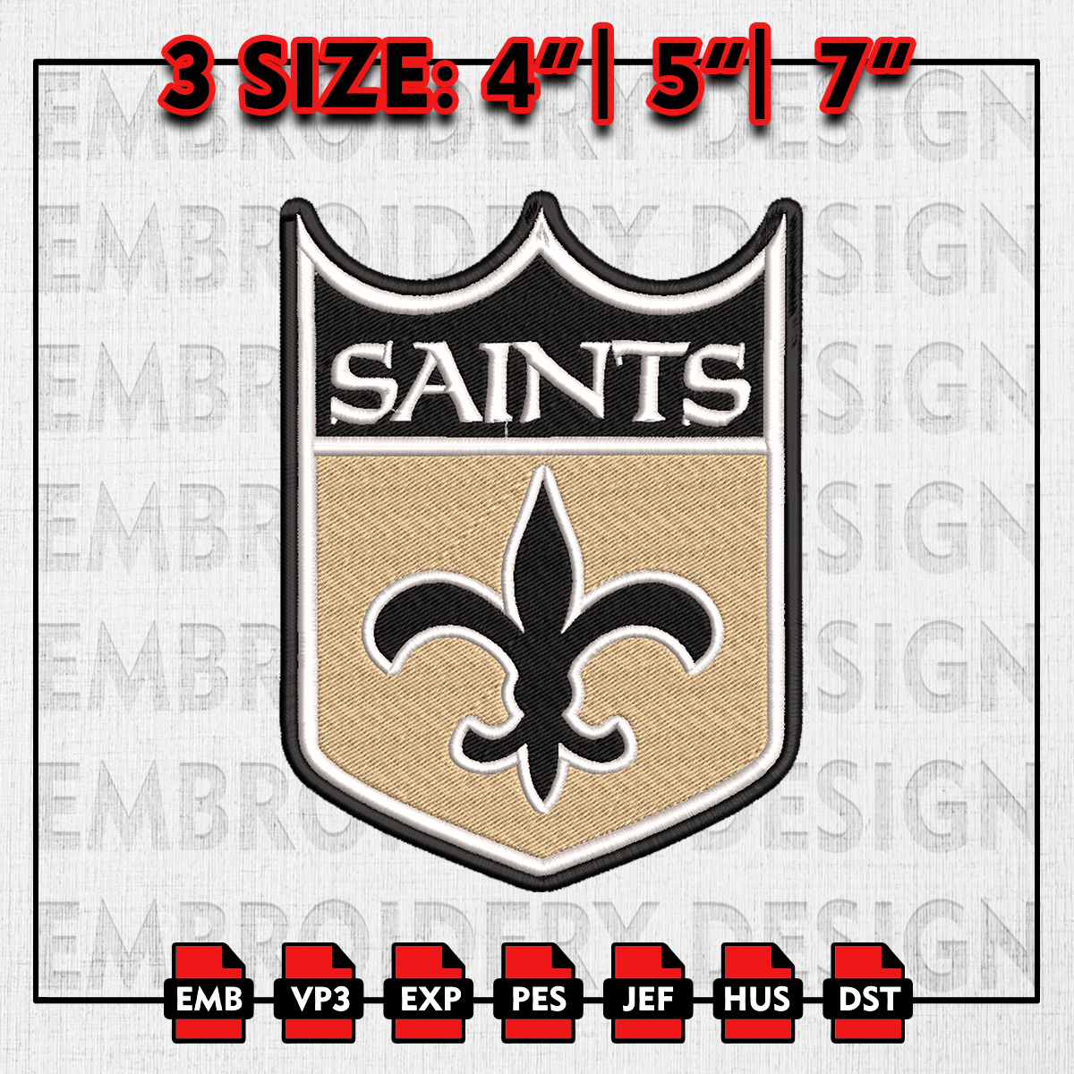 NFL Saints Logo Embroidery Design, New Orleans Saints, NFL T | Inspire ...