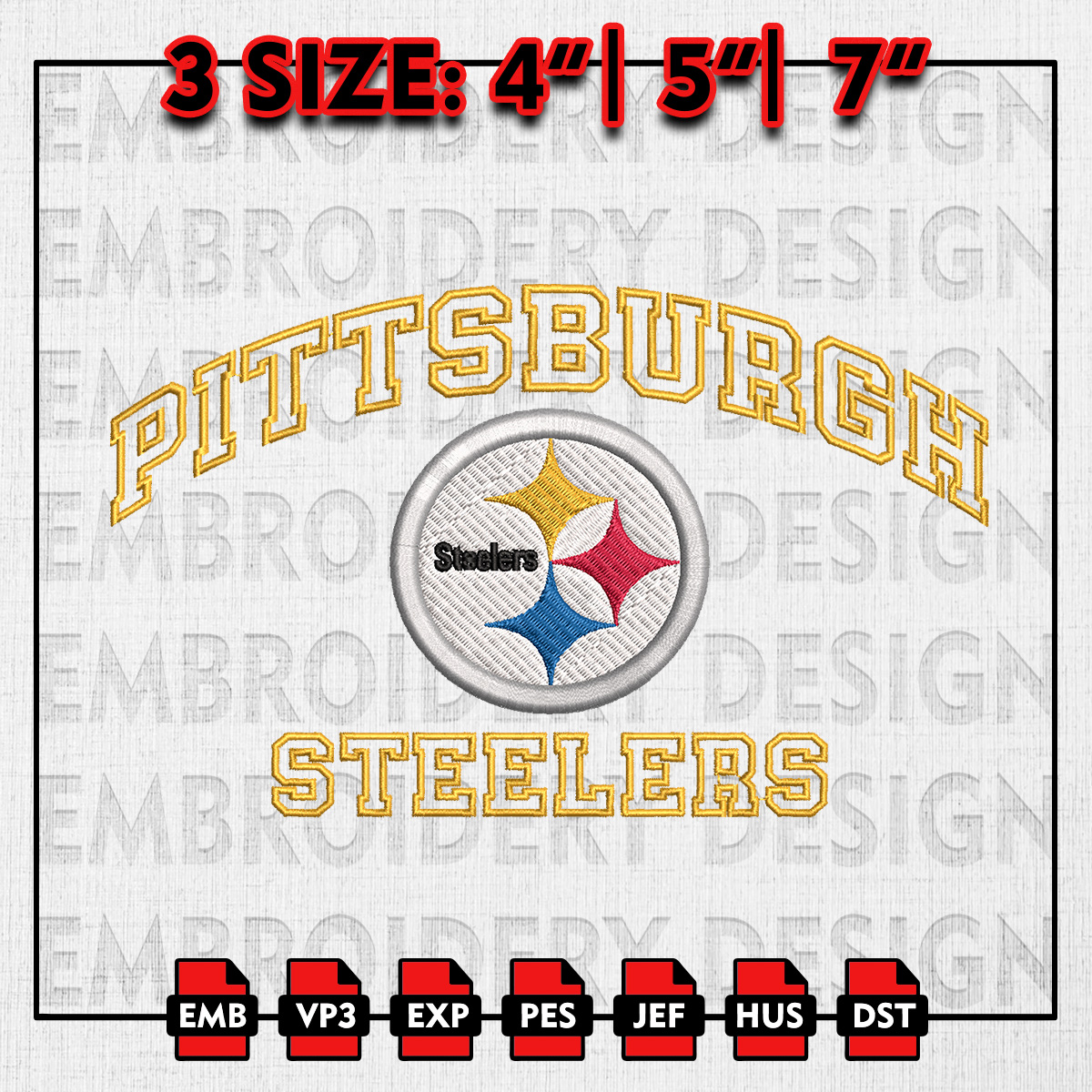NFL Pittsburgh Steelers Logo Embroidery Design, NFL Steelers | Inspire ...