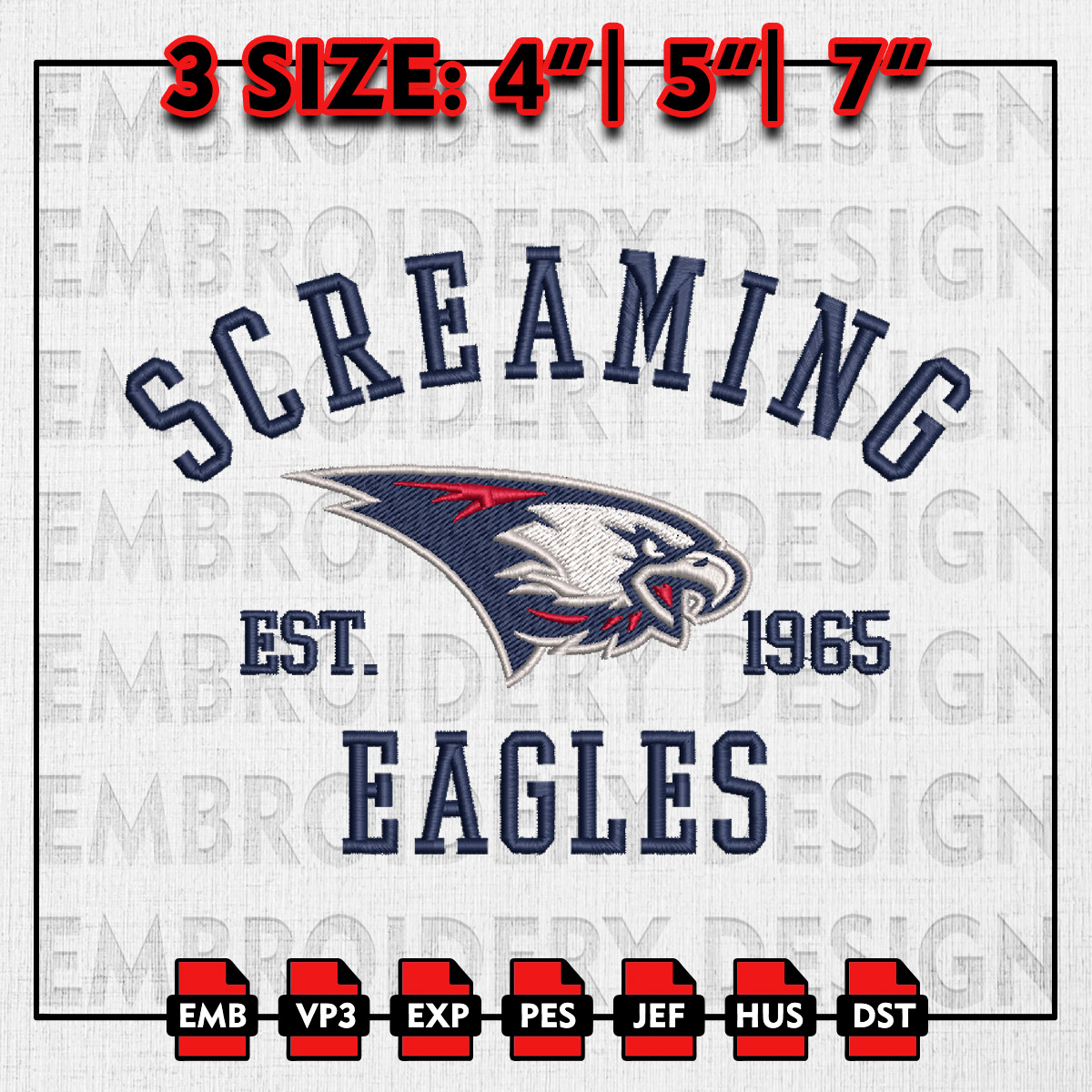 Southern Indiana Screaming Eagles Embroidery files, NCAA Emb | Inspire ...