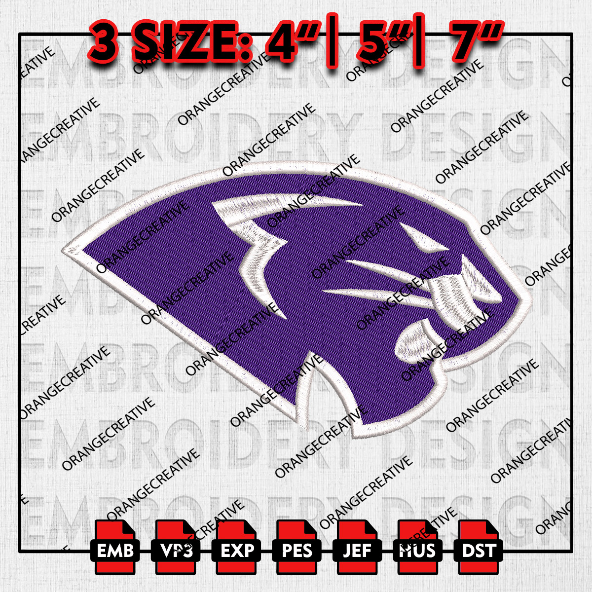 High Point Panthers Logo Embroidery file, NCAA Embroidery De | Inspire ...