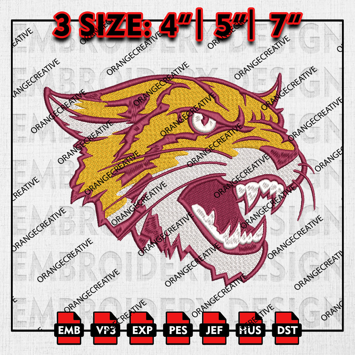 Bethune Cookman Wildcats Logo Embroidery file, NCAA Embroide | Inspire ...