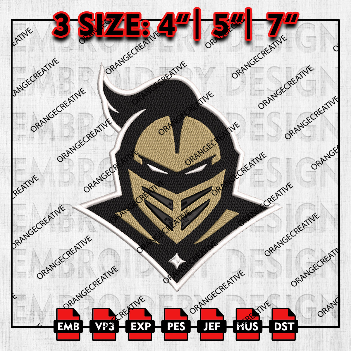 UCF Knights Logo Embroidery file, NCAA Embroidery Design, UC | Inspire ...