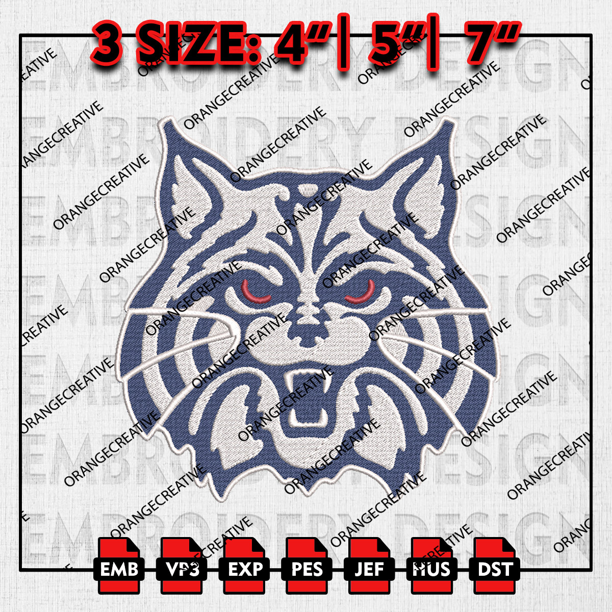 Arizona Wildcats Logo Embroidery file, NCAA Embroidery Desig | Inspire ...