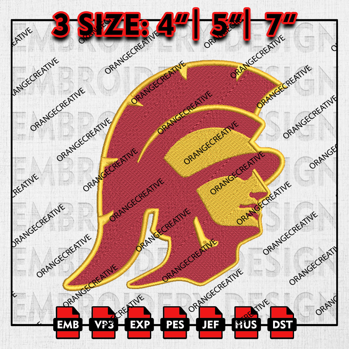 USC Trojans Logo Embroidery file, NCAA Embroidery Design, US | Inspire ...