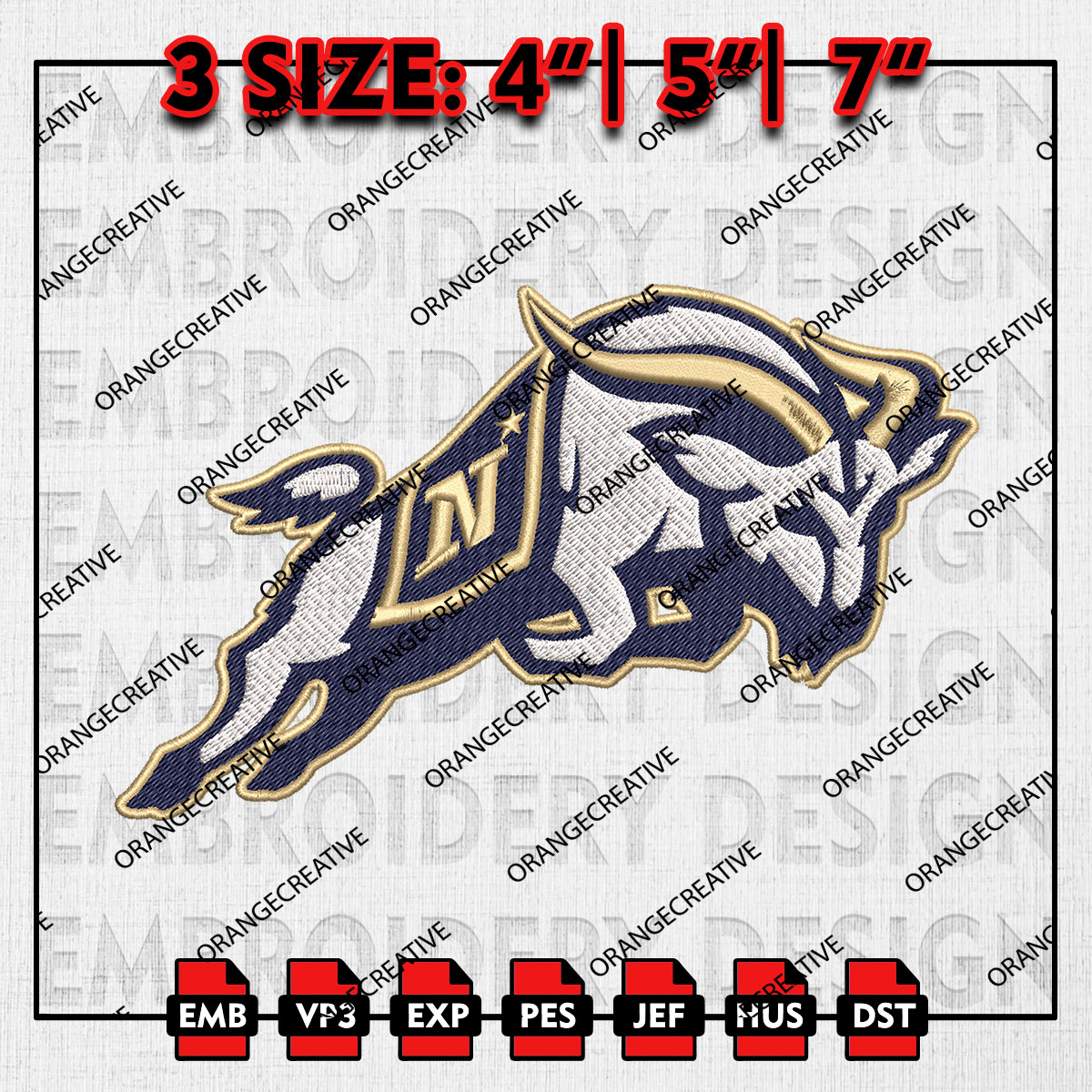 Navy Midshipmen Logo Embroidery file, NCAA Embroidery Design | Inspire ...