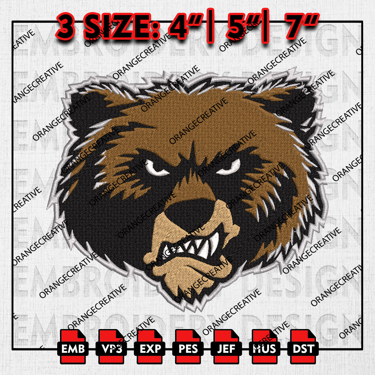 Montana Grizzlies Logo Embroidery file, NCAA Embroidery Desi | Inspire ...