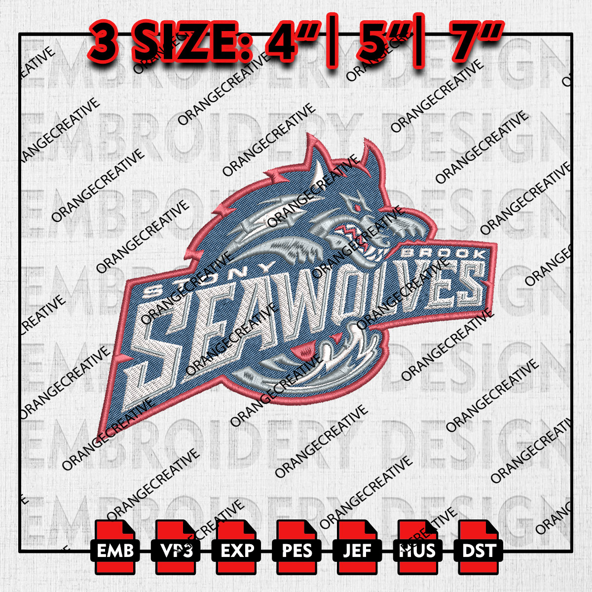 Stony Brook Seawolves NCAA Embroidery files, NCAA Embroidery | Inspire ...