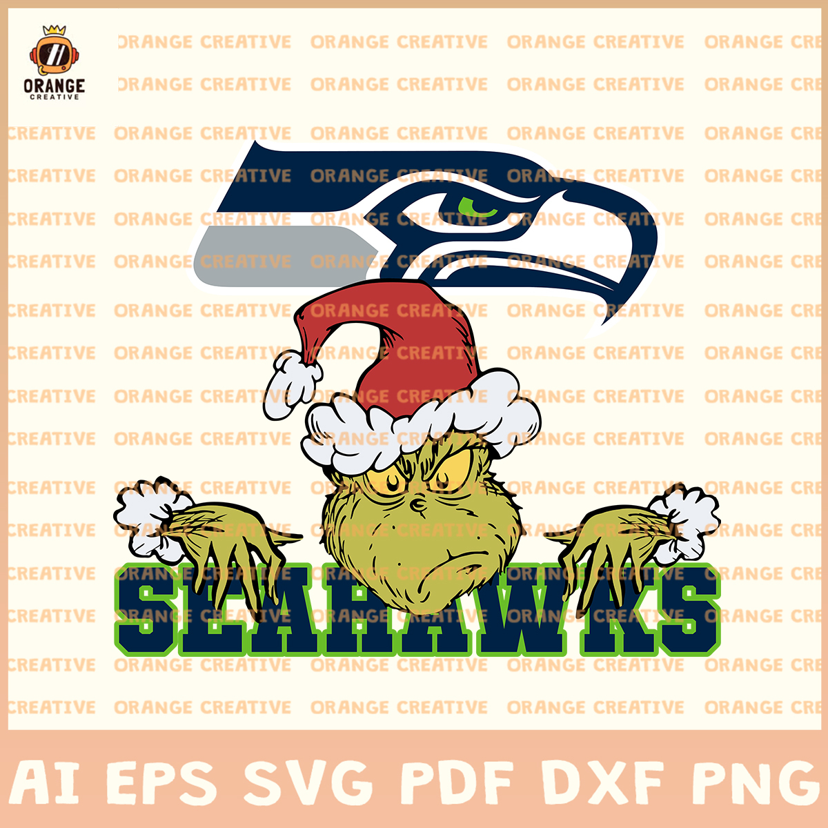 NFL Grinch Seattle Seahawks SVG, Grinch svg, NFL SVG Design, | Inspire ...