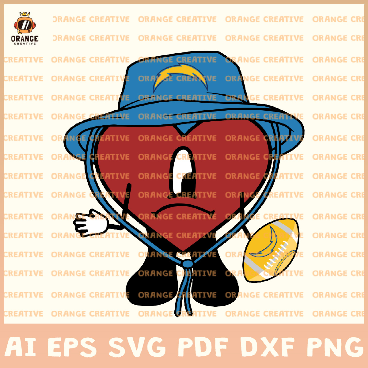 Los Angeles Chargers NFL Team Svg, Bad Bunny NFL Svg, Un Ver | Inspire ...