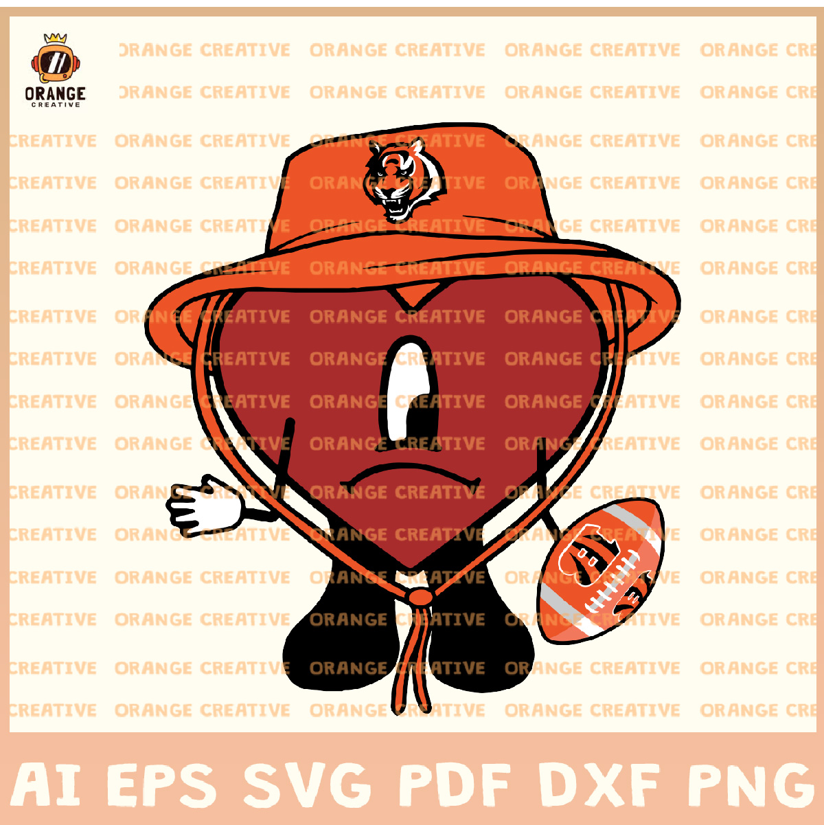 Bad Bunny Cincinnati Bengals NFL Team Svg, Bad Bunny NFL Svg | Inspire ...
