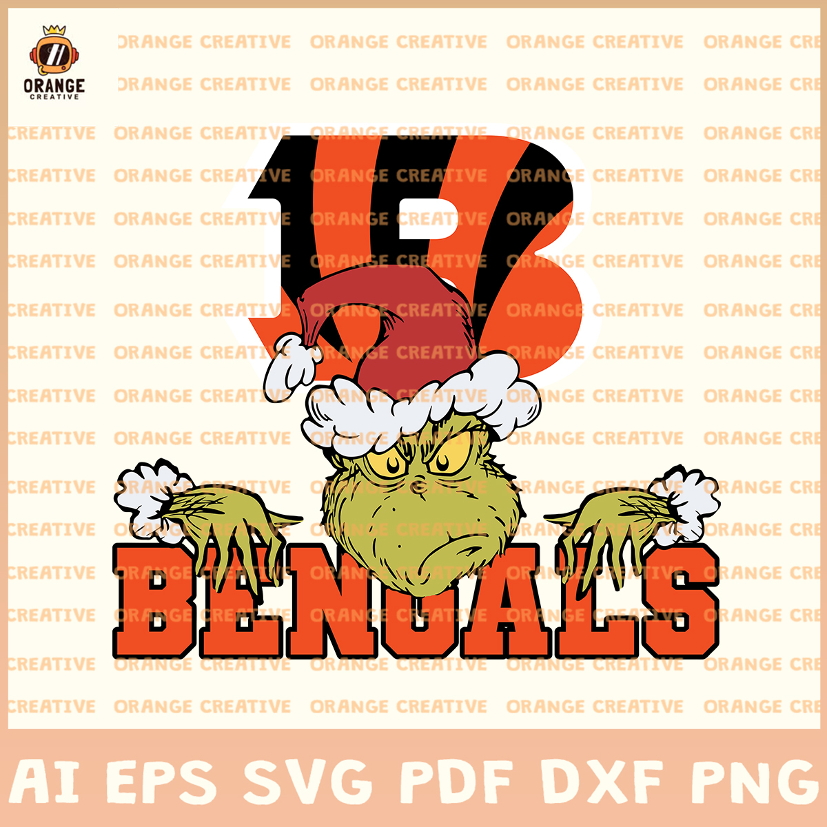 NFL Grinch Cincinnati Bengals SVG, Grinch svg, NFL SVG Desig | Inspire ...