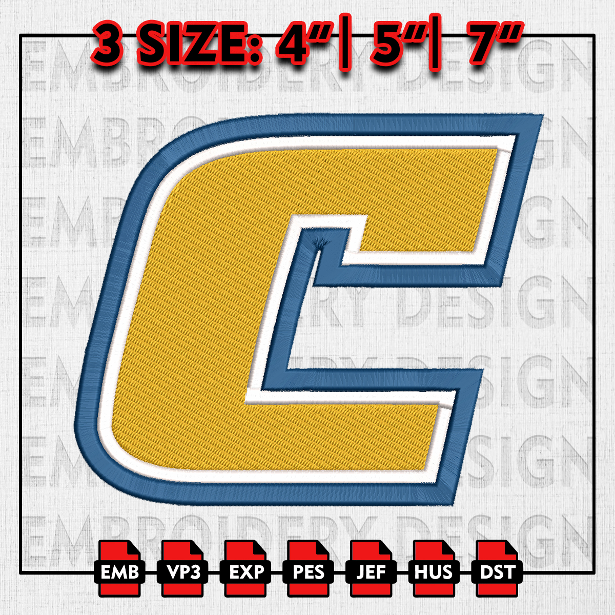 Chattanooga Mocs Embroidery files, NCAA D1 teams Embroidery | Inspire ...
