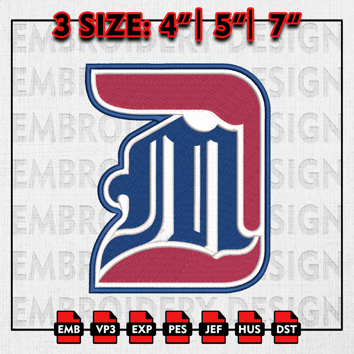 Detroit Mercy Titans Embroidery files, NCAA D1 teams Embroid | Inspire ...