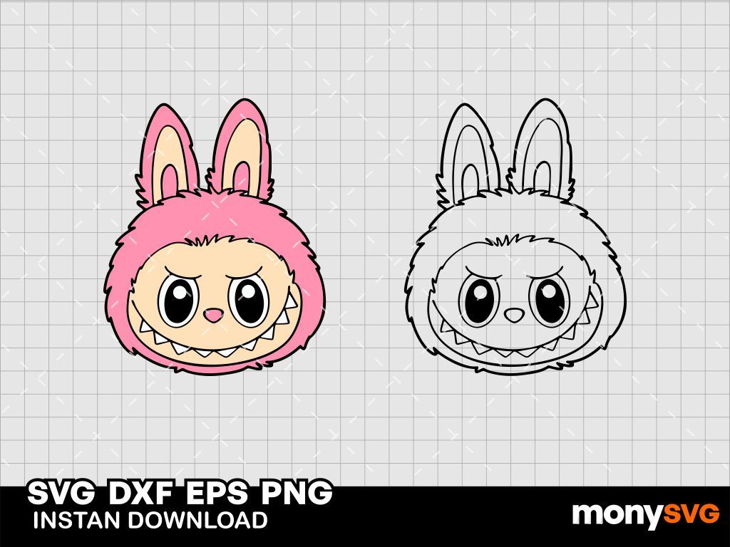 Labubu Face SVG | Inspire Uplift