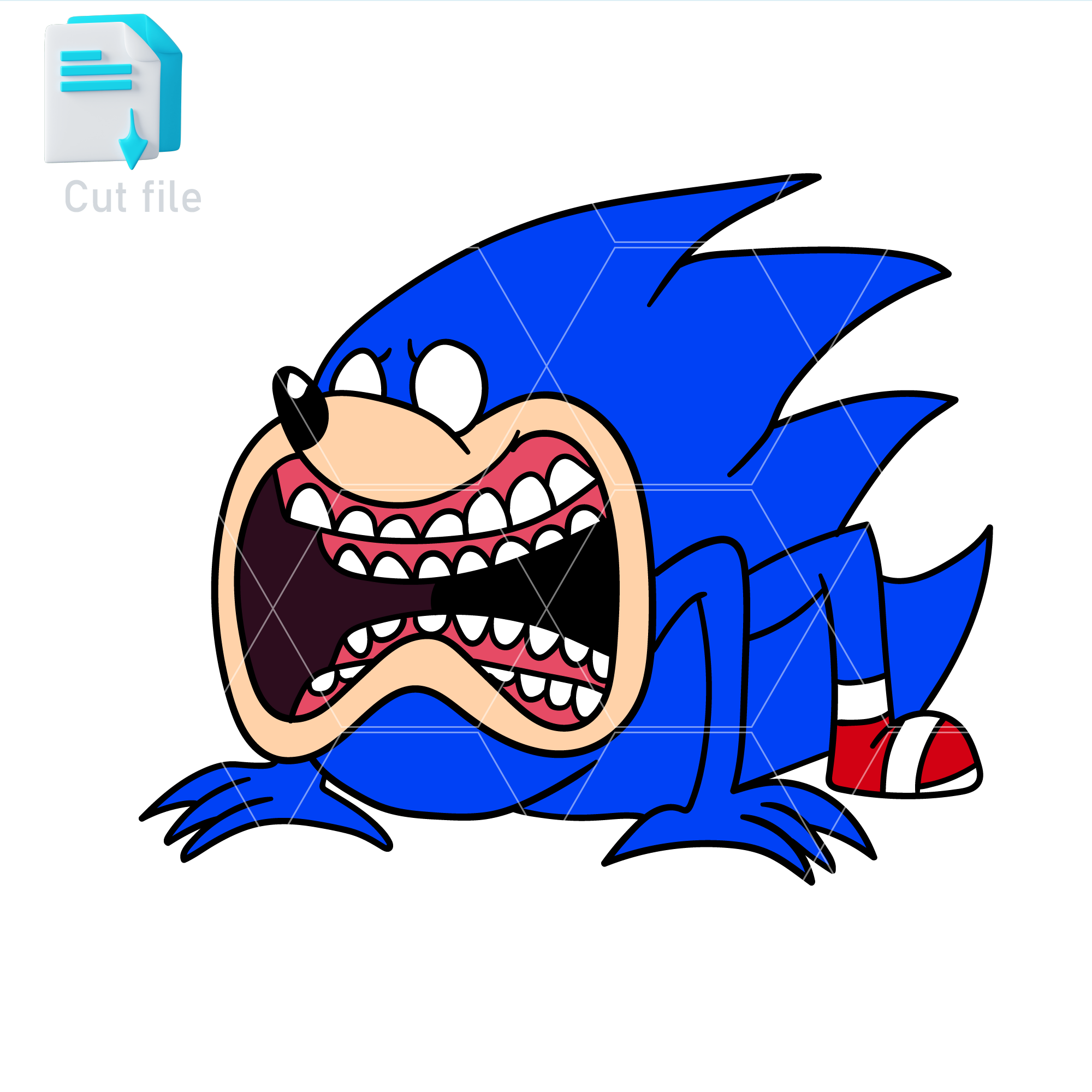 Shin Sonic SVG,PNG,INk,Sonic Cut file Editable to use and pr | Inspire ...