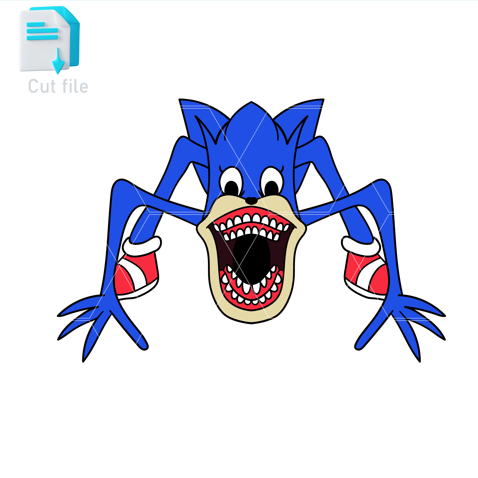 Vector Character Shin Sonic SVG,PNG,INk,Sonic Cut file Edita | Inspire ...