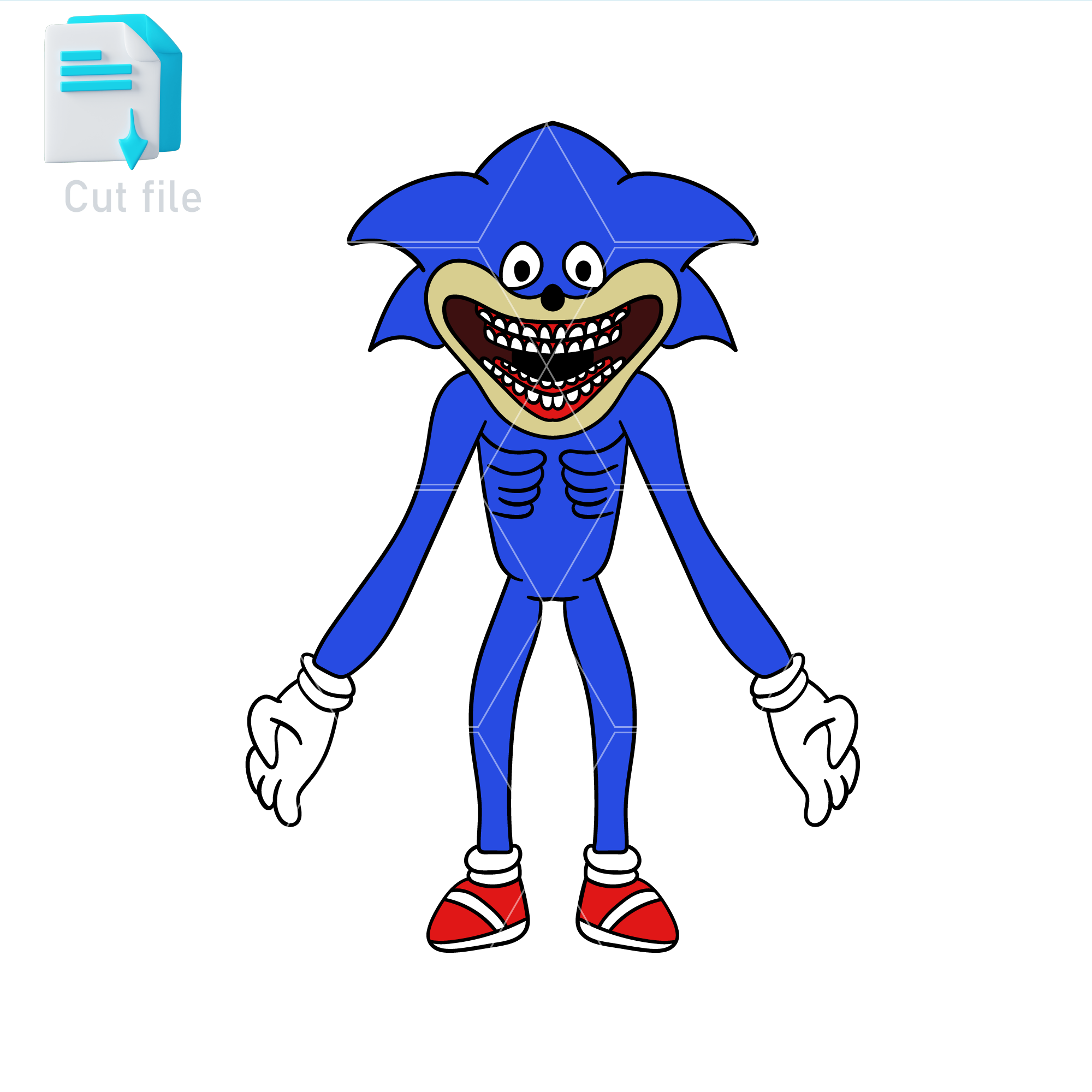 Vector Character Shin Sonic SVG,PNG,INk,Sonic Cut file Edita | Inspire ...