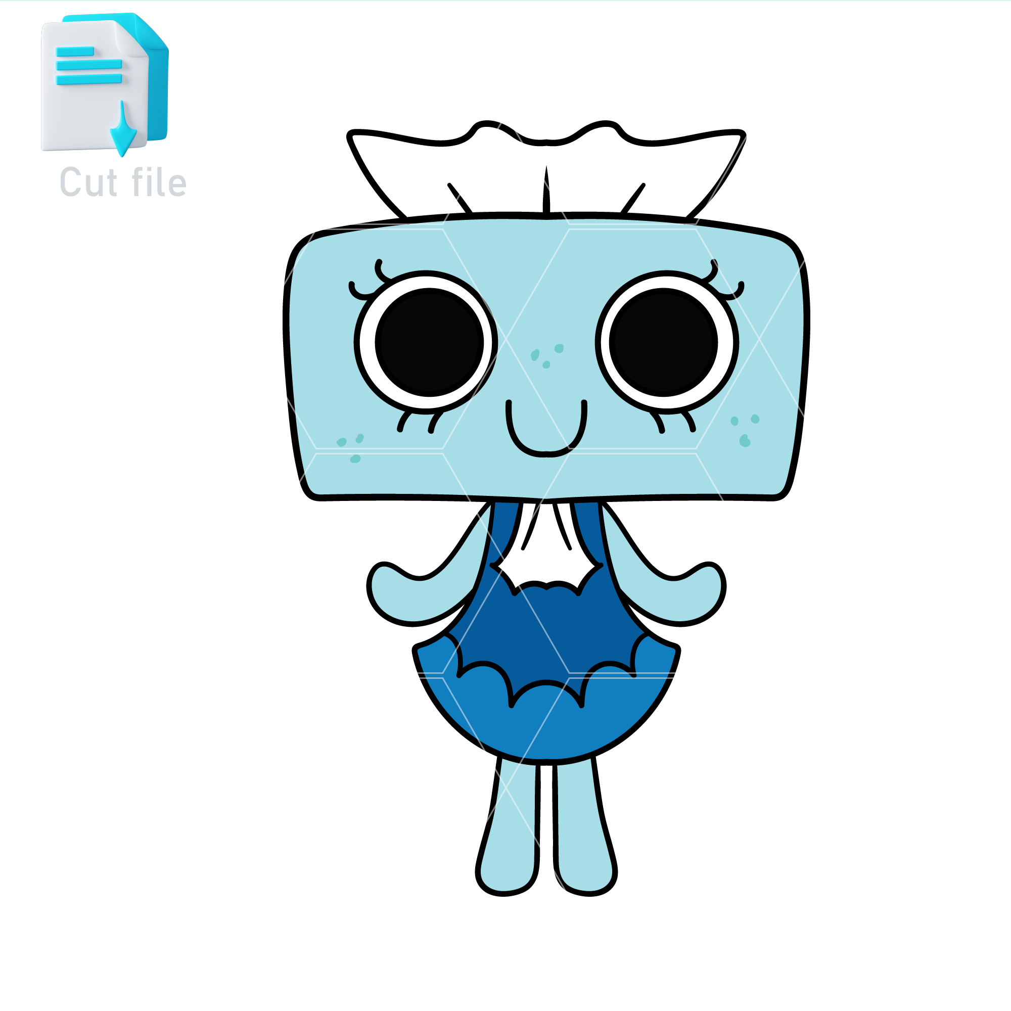 Vector Character Dandy world SVG, PNG, INk,Tisha Cut file Ed | Inspire ...