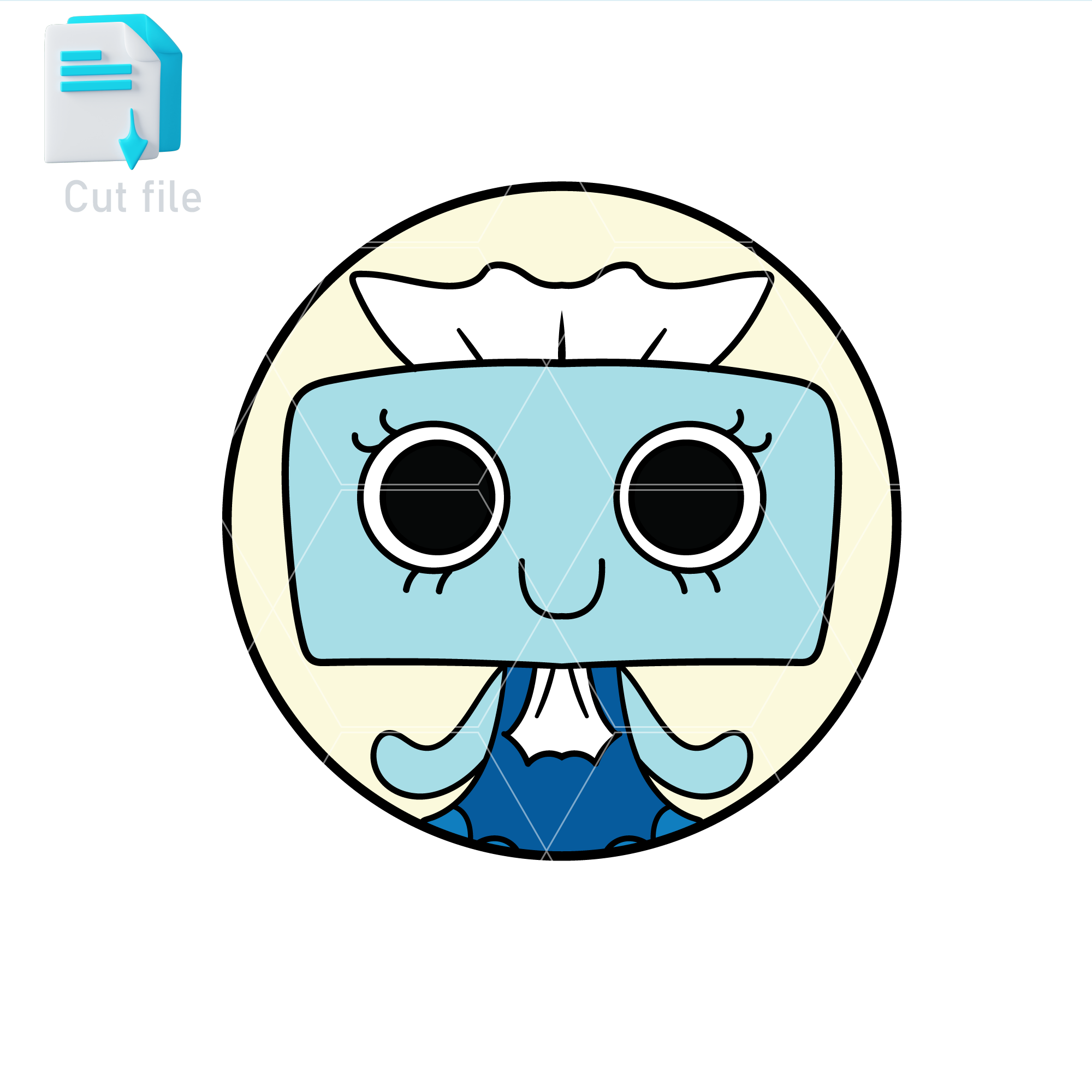 Vector Character Dandy world SVG, PNG, INk,Tisha Sticker Cut | Inspire ...