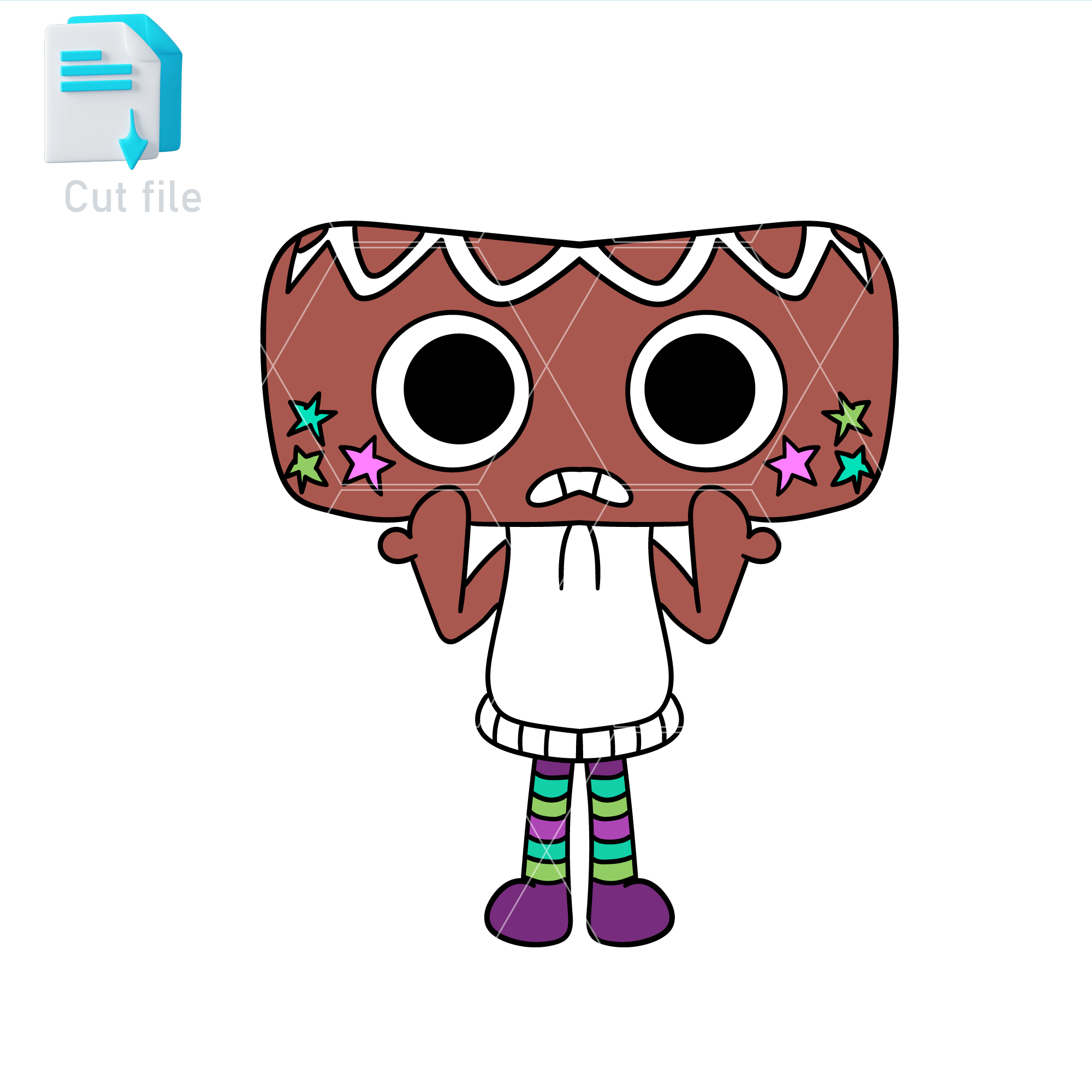 Vector Character Dandy world SVG, PNG, INk, Cosmo Cut file E | Inspire ...