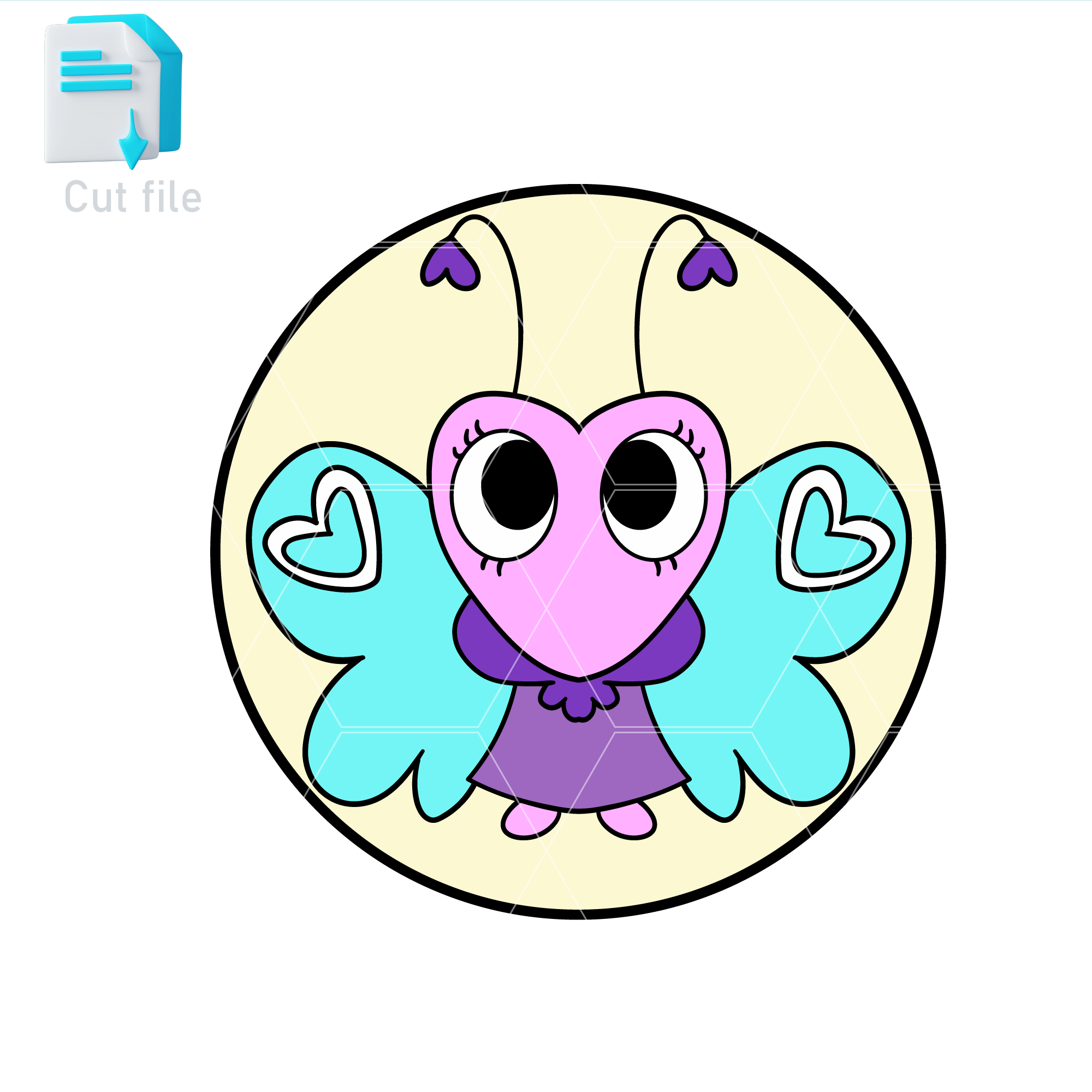 Vector Character Dandy world SVG, PNG, INk, Flutter Sticker | Inspire ...