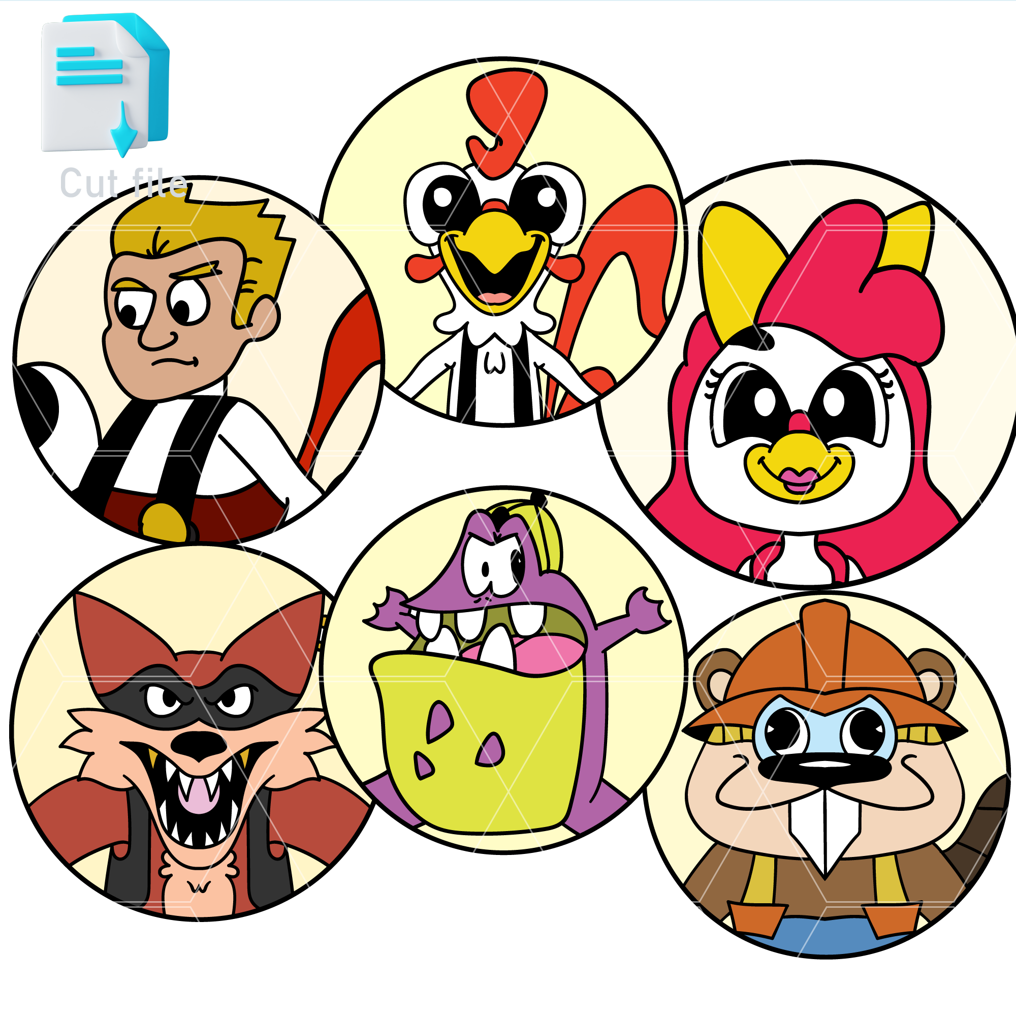 Bundle Vector Characters,Barney Beaverton, Clucky,Richard ,, | Inspire ...