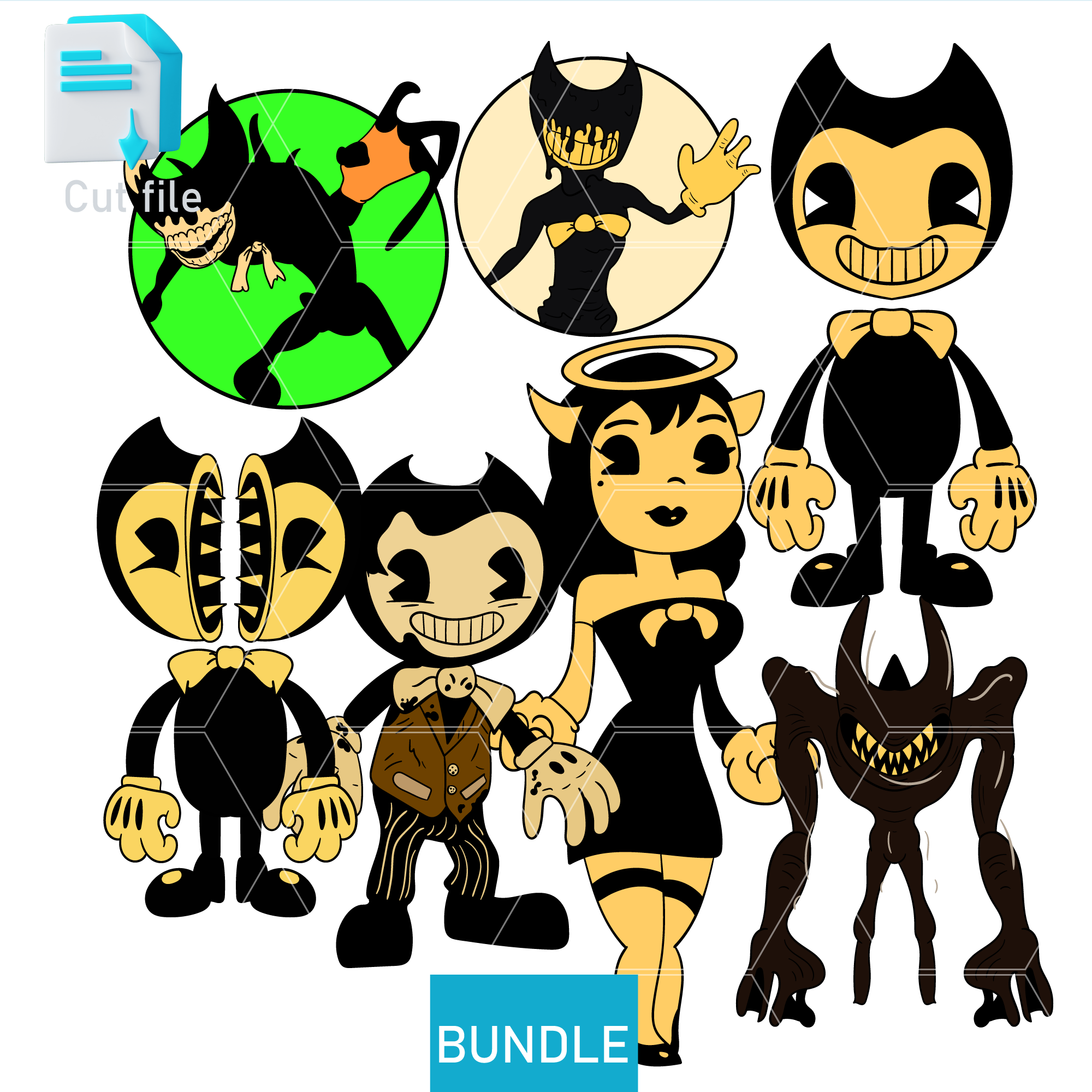 Editable Bundle Vector Characters,Concept bendy SVG Bendy To | Inspire ...