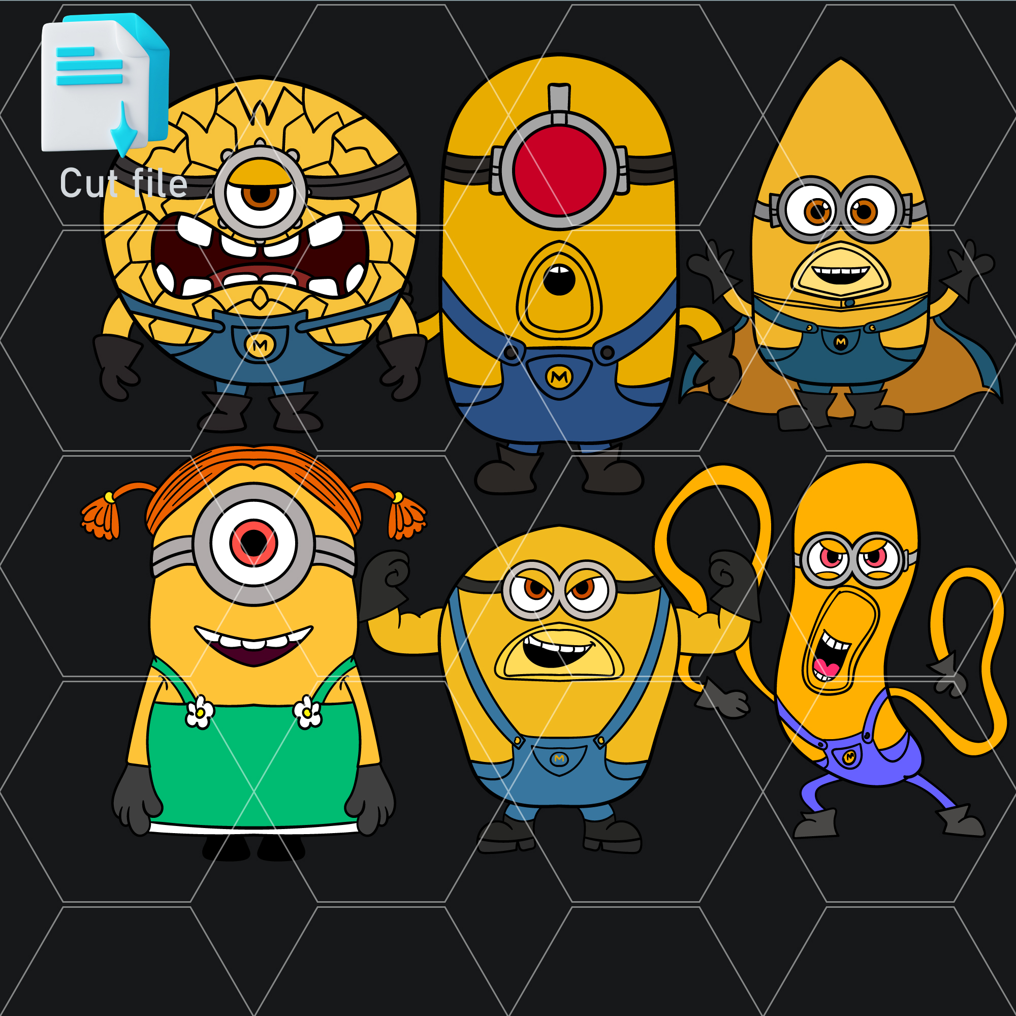Editable Bundle Mega Minion Gus SVG,Minion Jerry PNG,Tim fro | Inspire ...