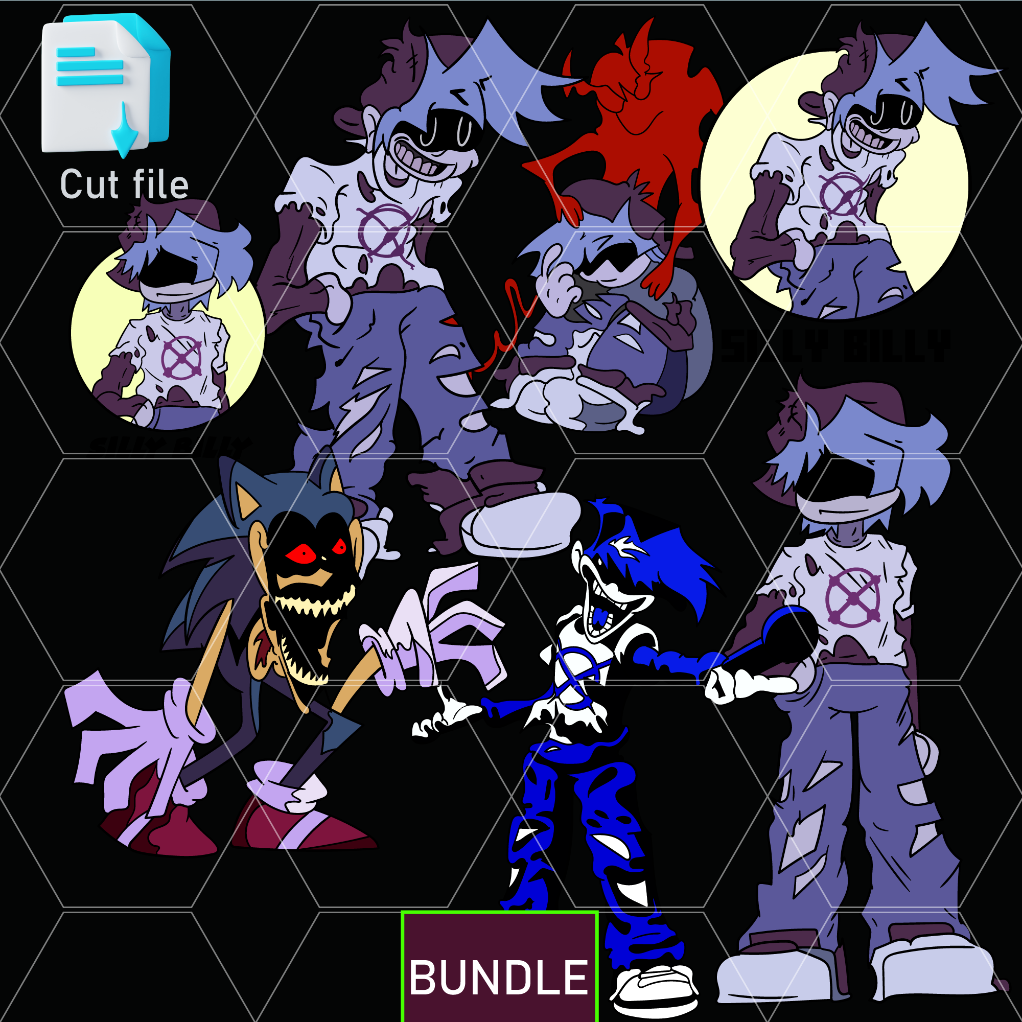 Editable Silly Billy SVG, Silly Billy Png Coloring pages Sil | Inspire ...