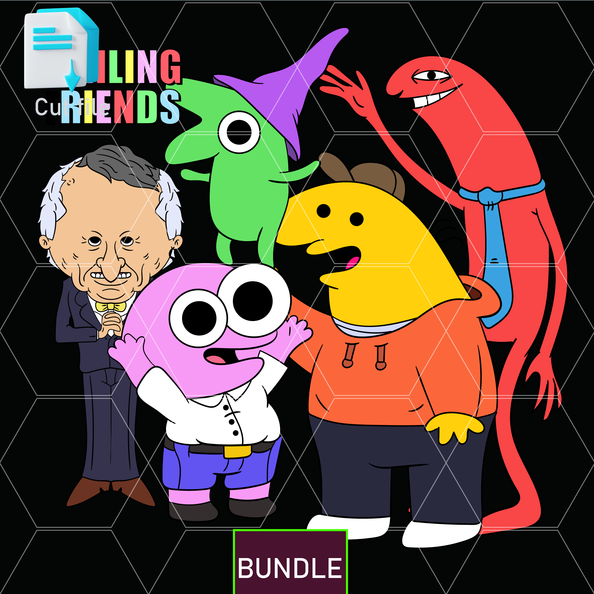 Editable Bundle Smiling friends Allan Red,Charlie Dompler,Gl | Inspire ...