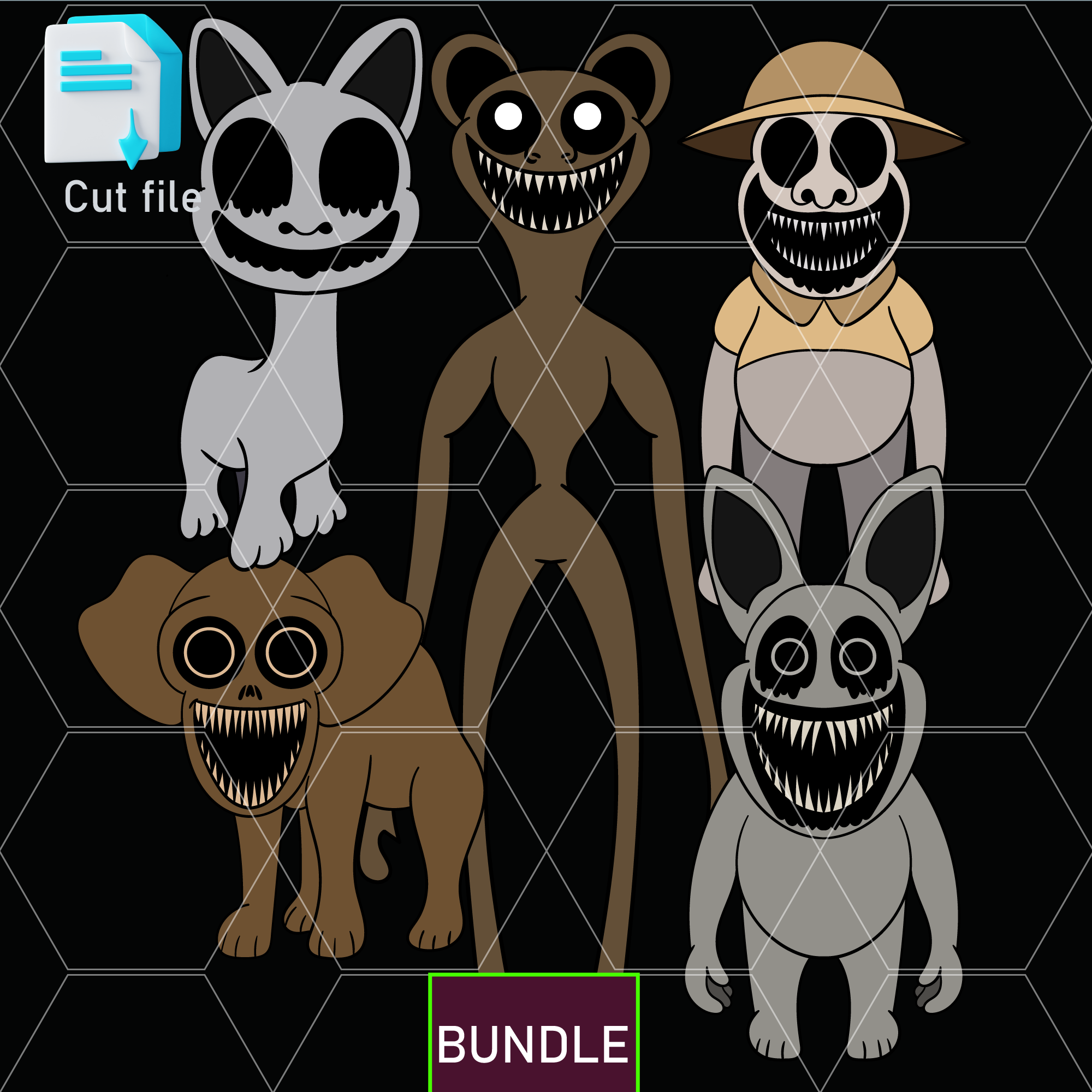 Editable Bundle Bunny from Zoonomaly SVG,Bunny from Zoonomal | Inspire ...
