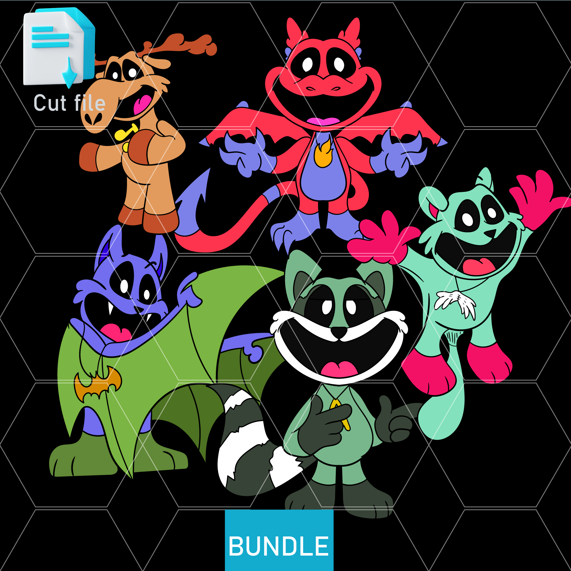 Editable Bundle BatWing Smiling Critters, CoonCare, Reagan D | Inspire ...