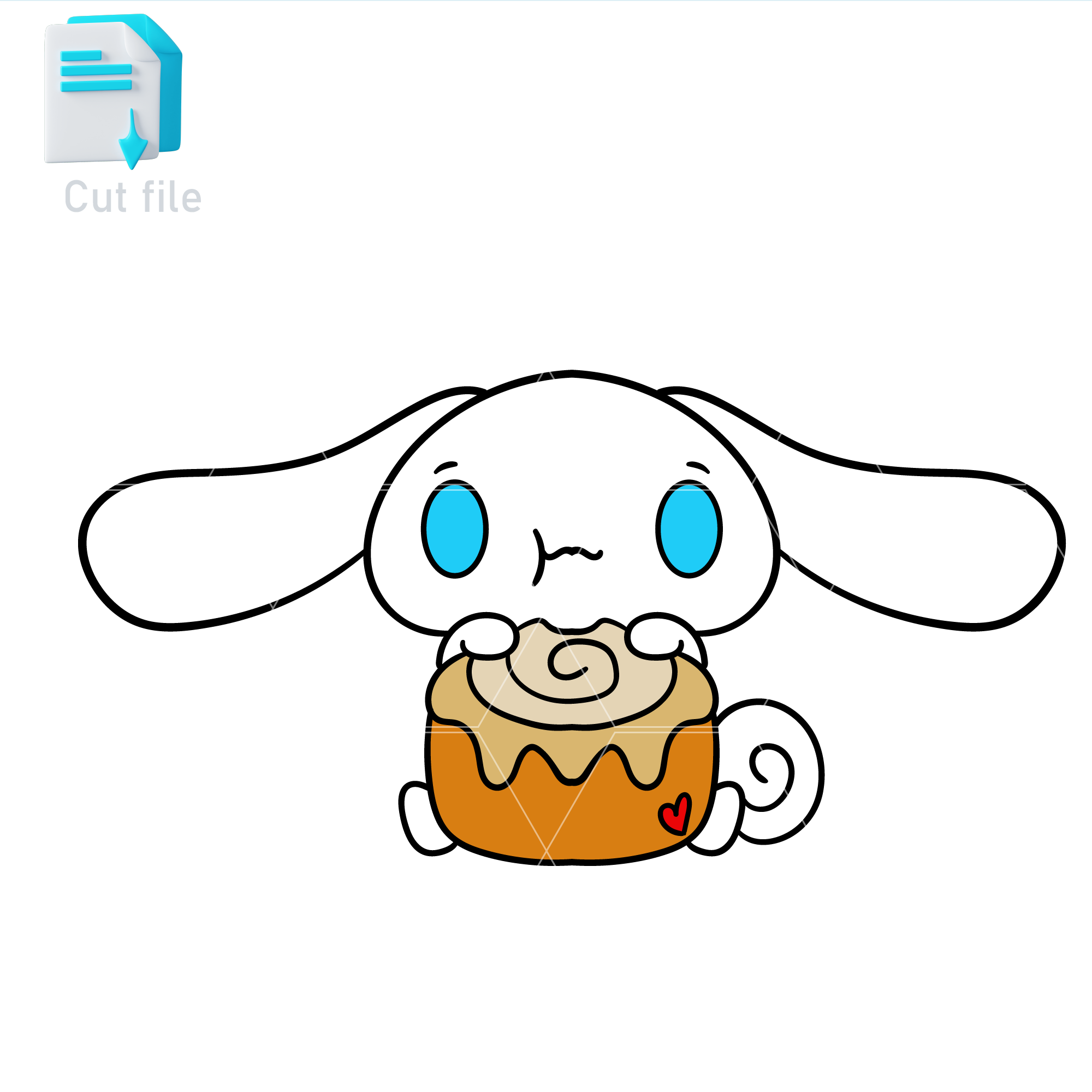 Editable Cinnamoroll SVG,Ink,Png,Cut file, Cinnamoroll Eatin | Inspire ...