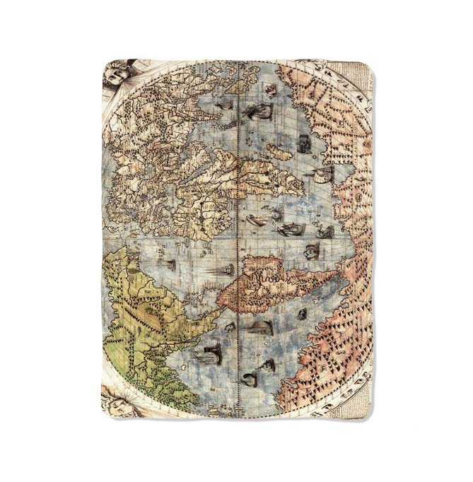 Old Classic World Map Cozy Up with a Custom Velveteen Plush | Inspire ...