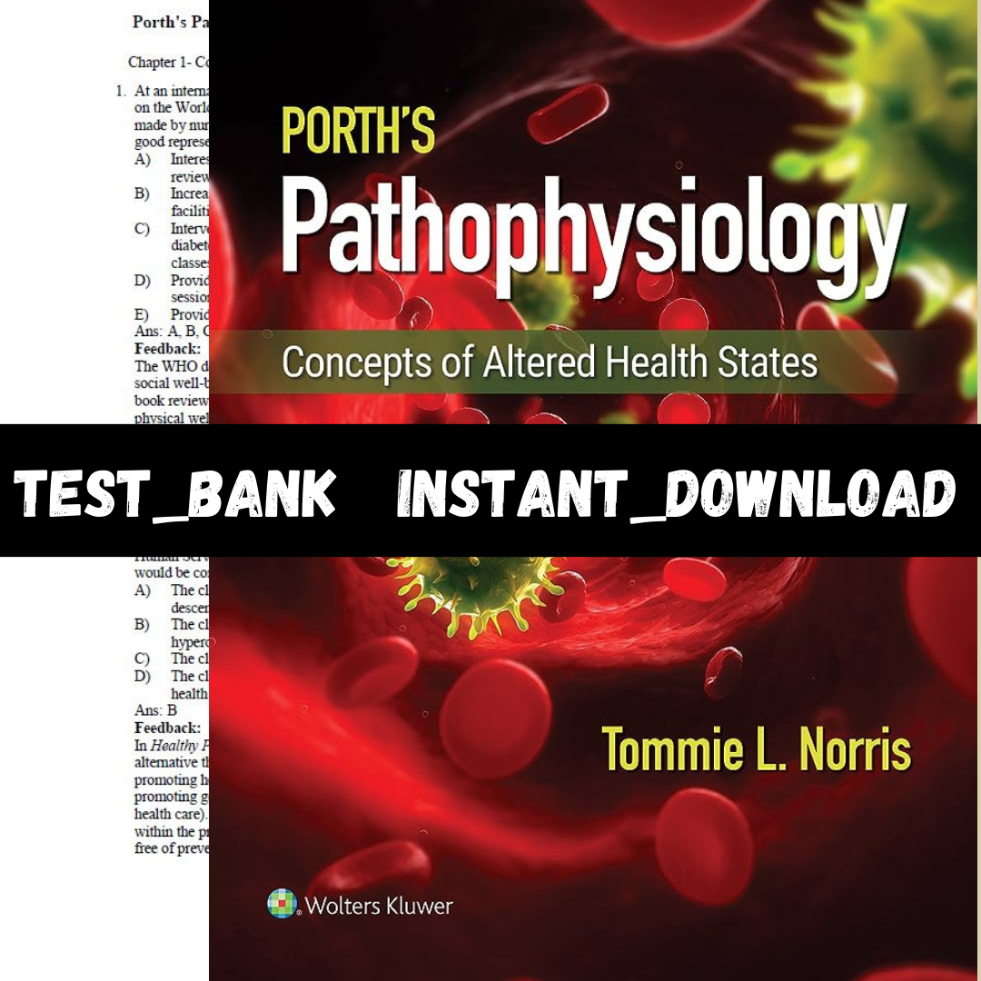 Porth Pathophysiology Test Bank Free – JCGDPK