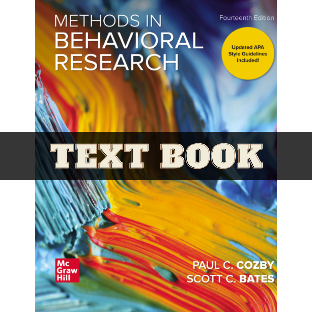 Methods in Behavioral Research 14th Edition by Paul Cozby PD | Inspire ...