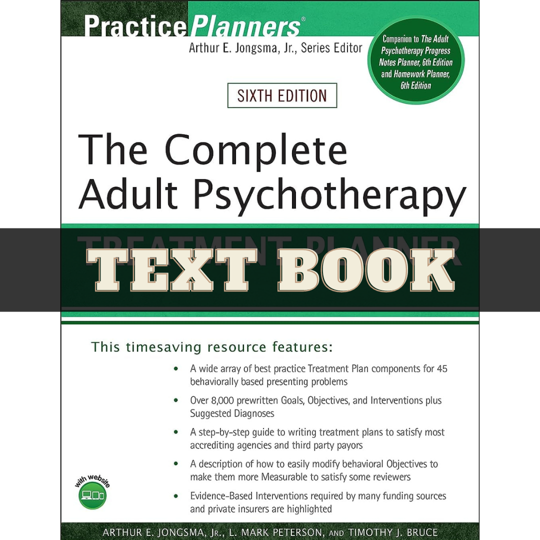 The Complete Adult Psychotherapy Treatment Planner (Practice | Inspire ...