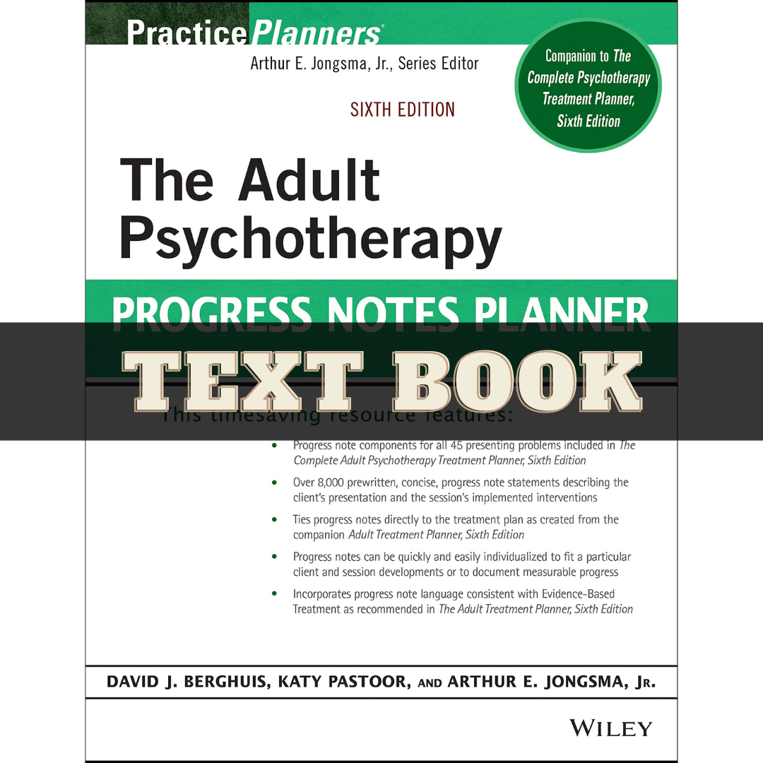 The Adult Psychotherapy Progress Notes Planner (PracticePlan | Inspire ...