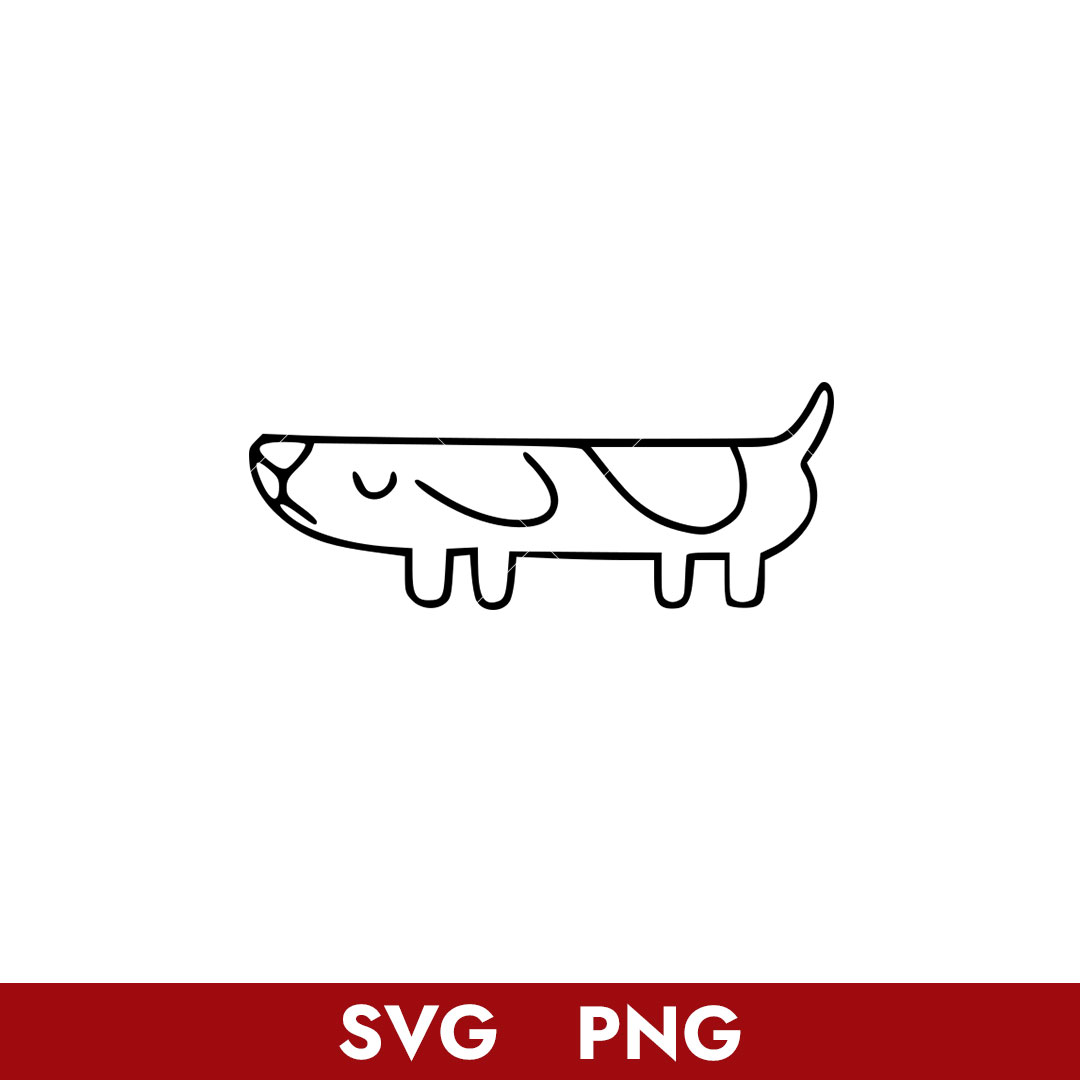 Long Dog Outline Svg, Bluey Svg, Cartoon Svg, Png Digital Fi | Inspire ...