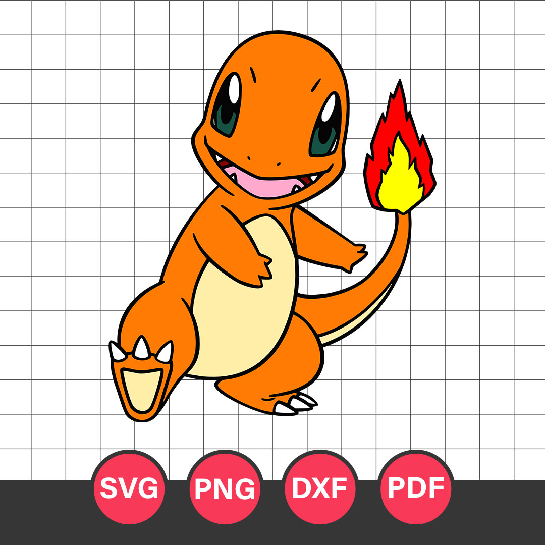 Charmander Svg, Pokemon Characters Svg, Pokemon Svg, Anime S | Inspire ...