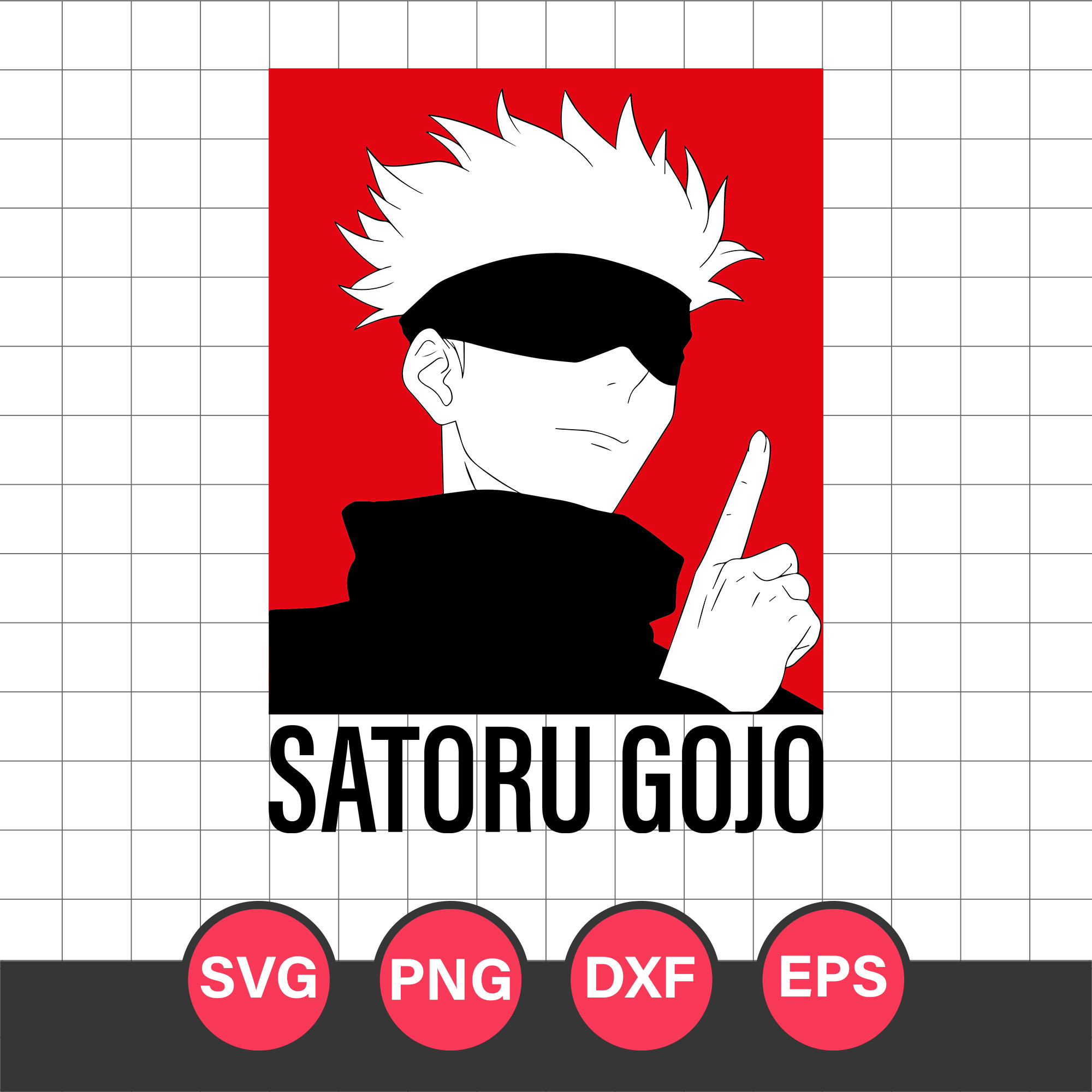 Gojo Satoru Svg, Jujutsu Kaisen Svg, Jujutsu Kaisen Cricut S | Inspire ...
