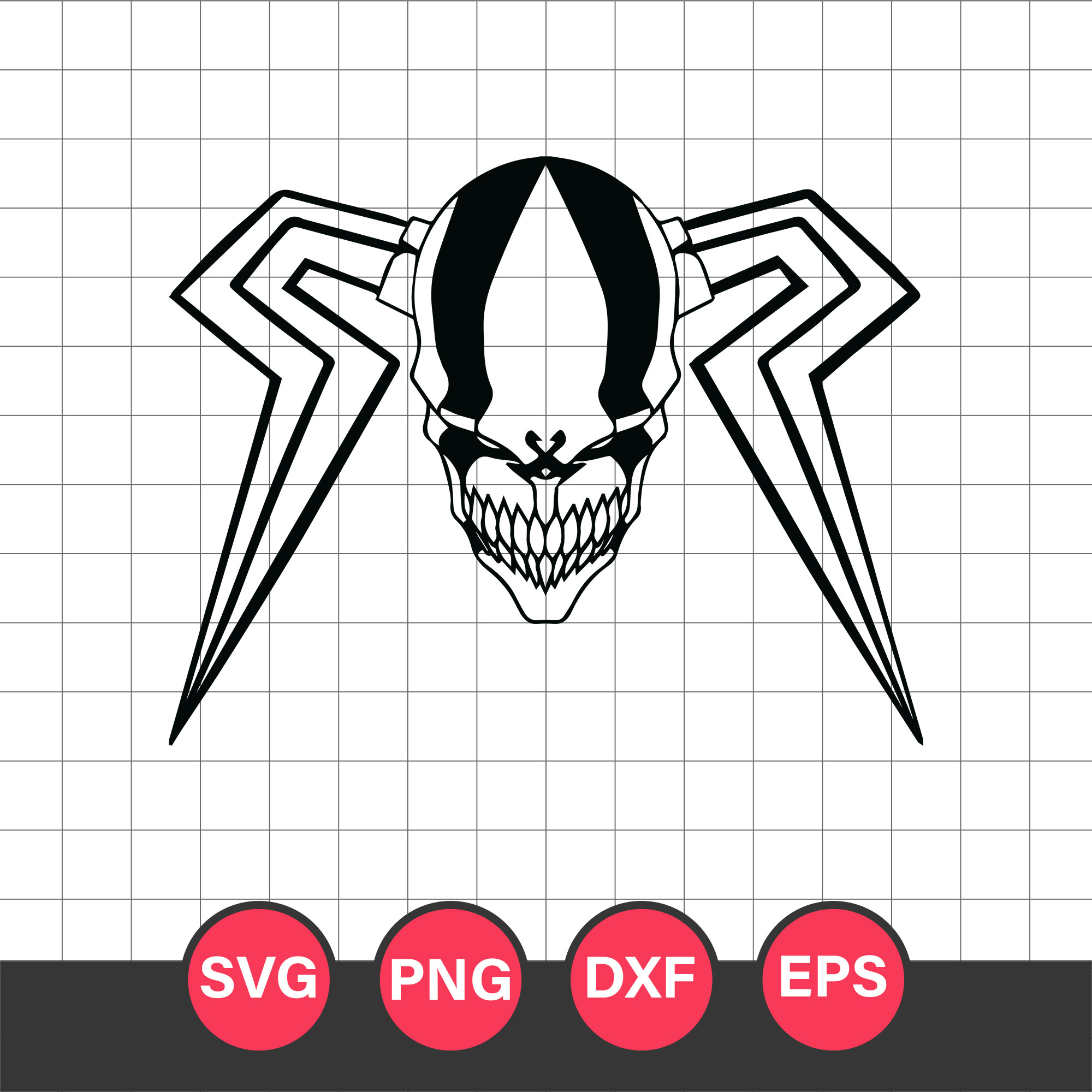 Ichigo Hollow Mask Svg, Bleach Svg, Bleach Anime Svg, Bleach | Inspire ...
