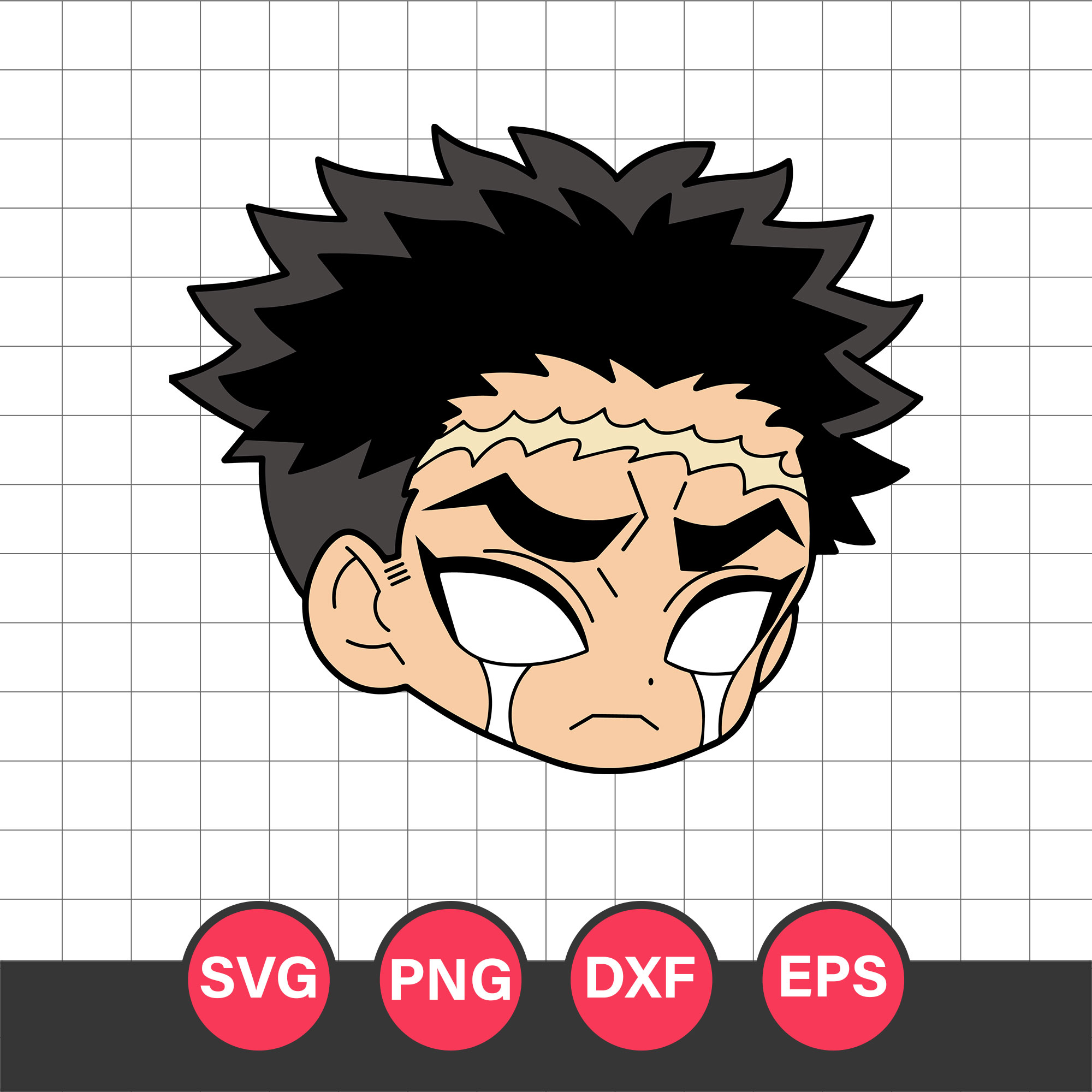 Gyomei Himejima Chibi Head Svg, Demon Slayer Svg, Kimetsu No | Inspire ...