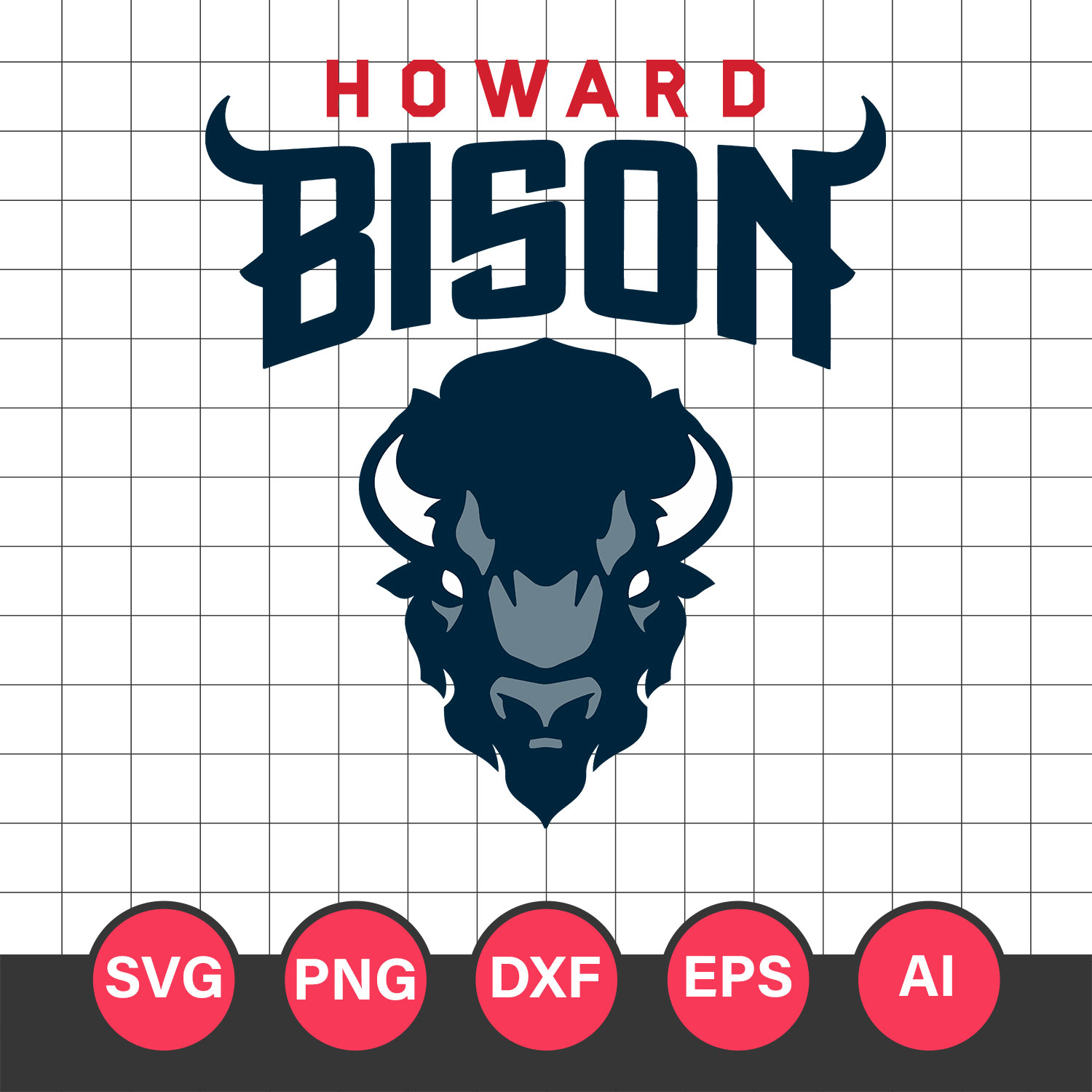 Howard Bison Logo Svg, Howard Bison Svg, Howard Bison Clipar | Inspire ...