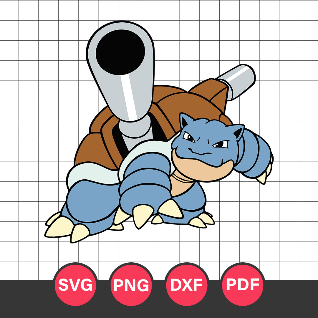 Blastoise Svg, Pokemon Characters Svg, Pokemon Svg, Anime Sv | Inspire ...