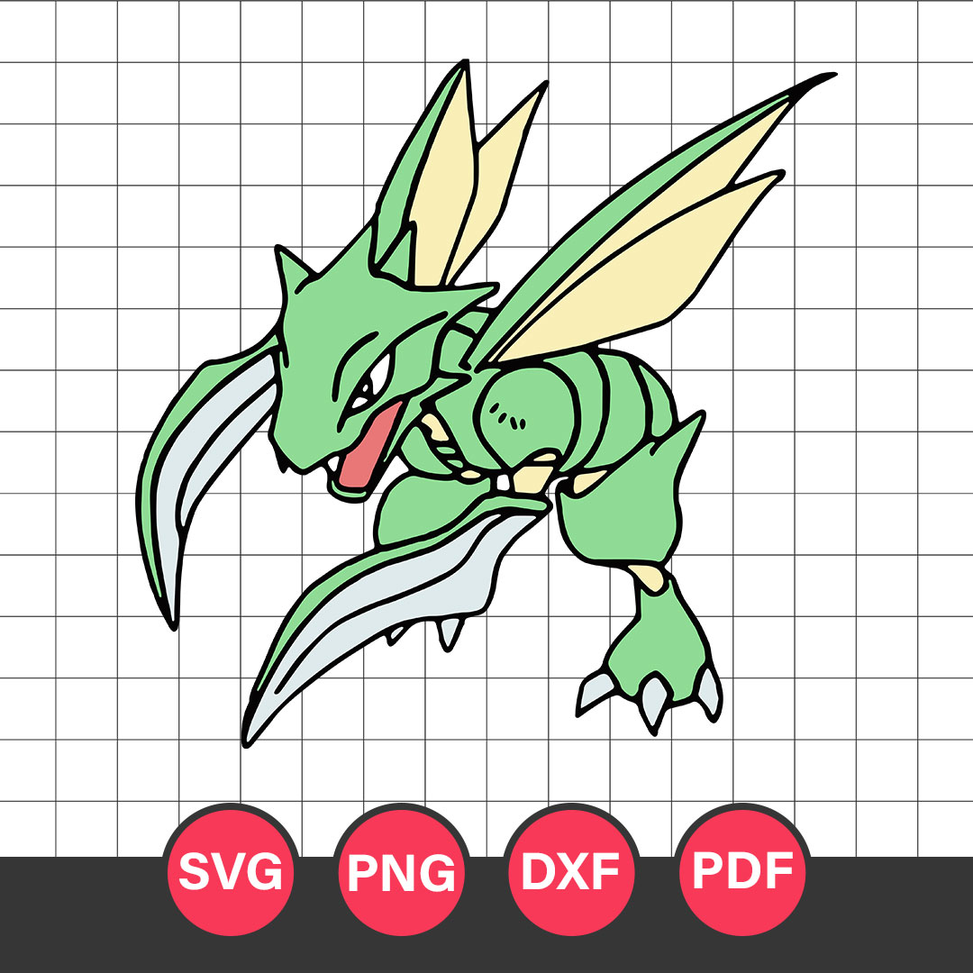 Scyther Svg, Pokemon Characters Svg, Pokemon Svg, Anime Svg, | Inspire ...