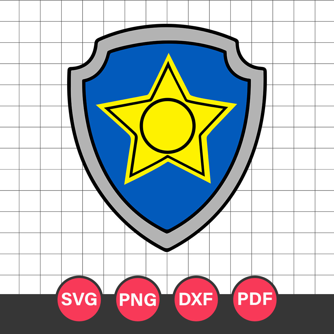 Chase Badge Logo Svg, Paw Patrol Svg, Cartoon Svg, Png Dxf E | Inspire ...