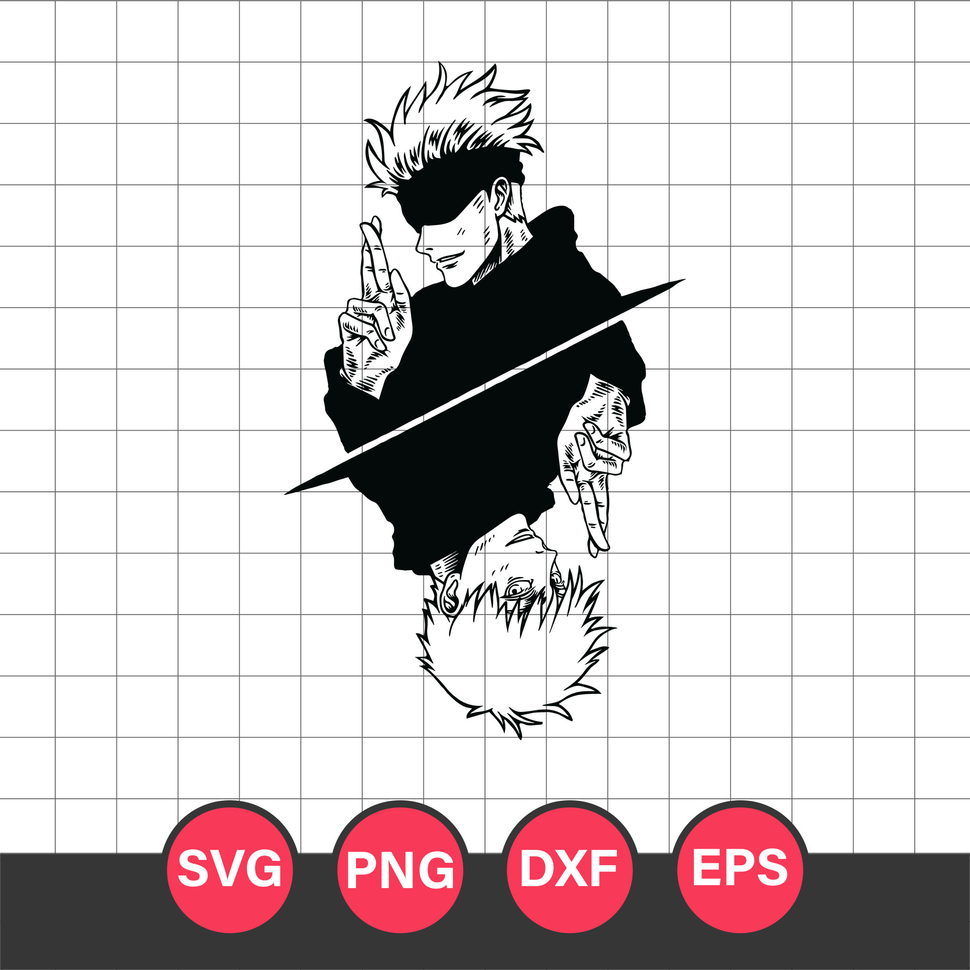 Satoru Gojo Svg, Jujutsu Kaisen Svg, Jujutsu Kaisen Characte | Inspire ...