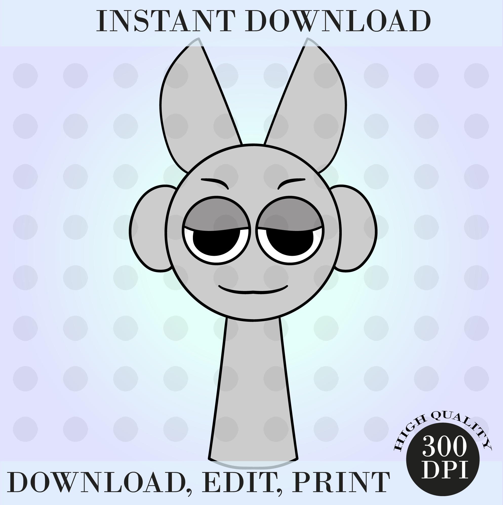 Sprunki Cutter SVG, Fun Bot Png, Sprunki Incredibox Ink Colo | Inspire ...