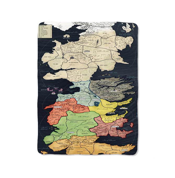 Westeros Map Custom Velveteen Plush Blanket – Personalized C | Inspire ...